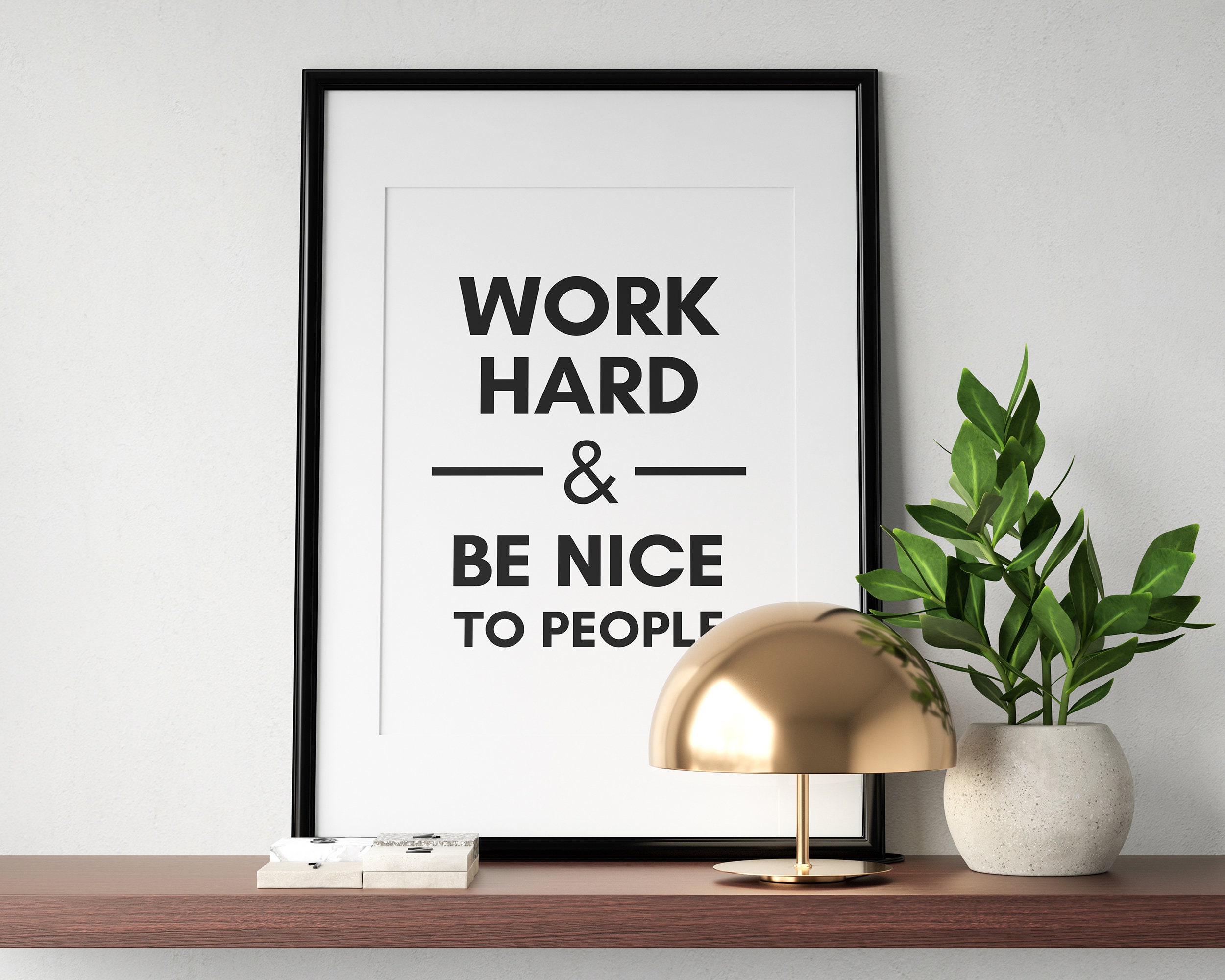 MOTIVATIONAL WALL ART | Hard Work Print, Inspirational Quotes ...