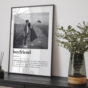 Boyfriend Definition Wall Art Print - Boyfriend Quote Print Wall Art ...