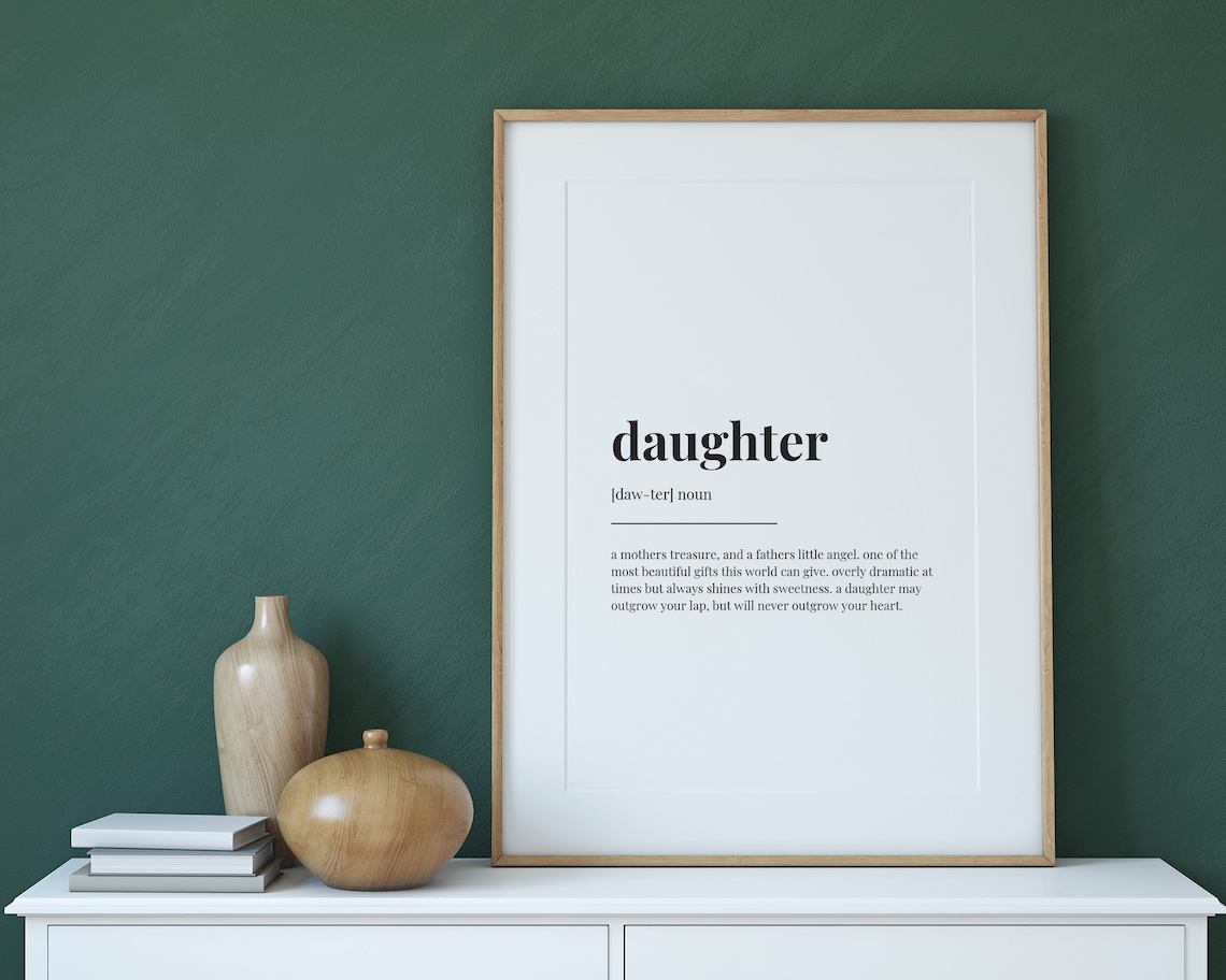 DAUGHTER DEFINITION PRINT, Digital Download, Printable Wall Art Quotes ...