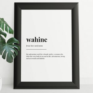 WAHINE DEFINITION MEANING | Digital Download | Printable Wall Art ...