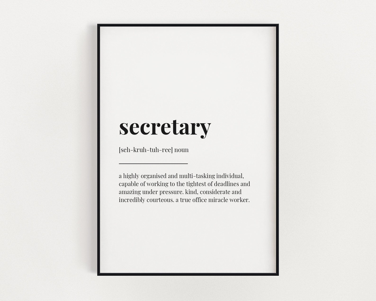 SECRETARY DEFINITION PRINT | Printable Wall Art | Definition Print ...