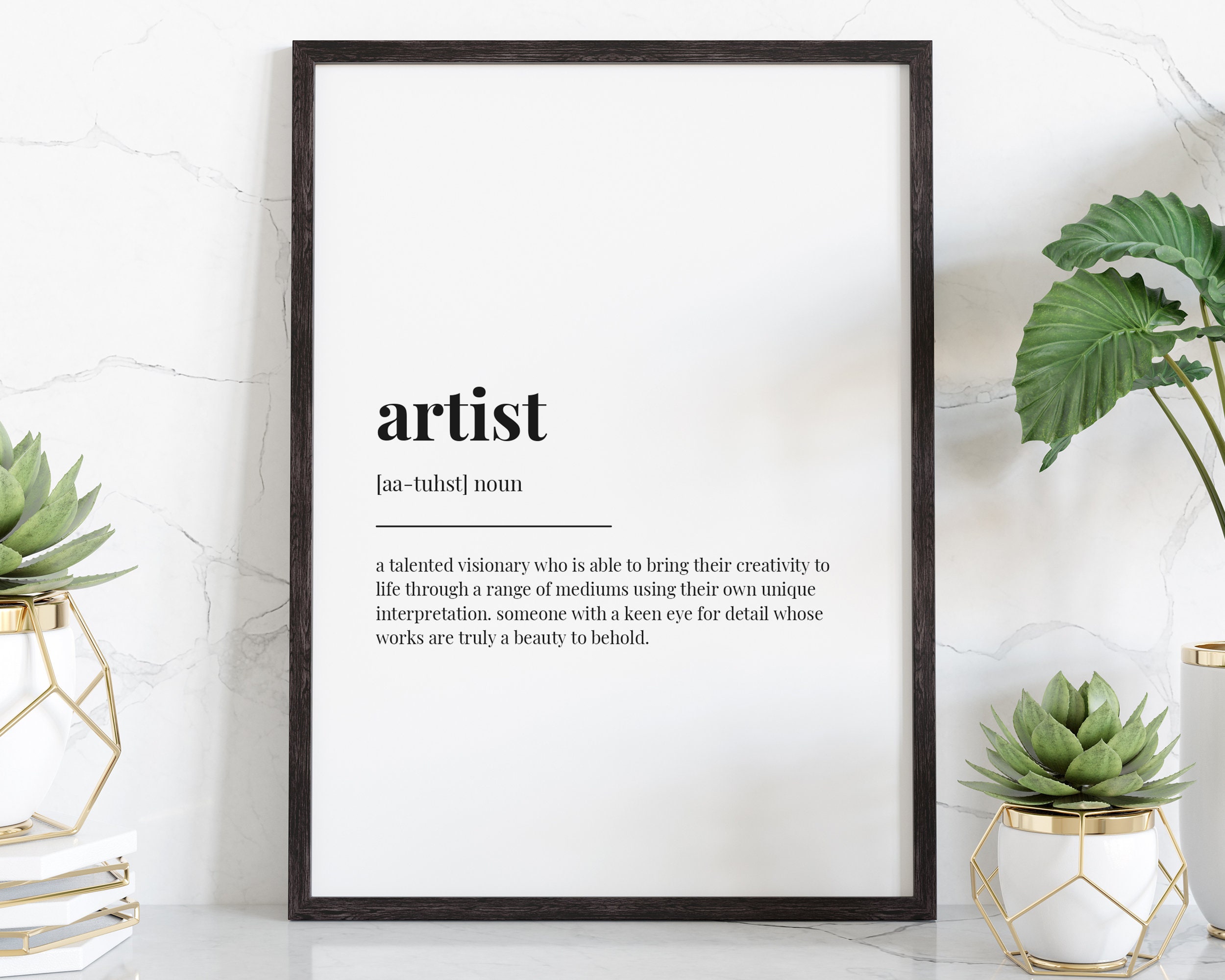 ARTIST DEFINITION PRINT Wall Art Print Gift for Artist - Etsy