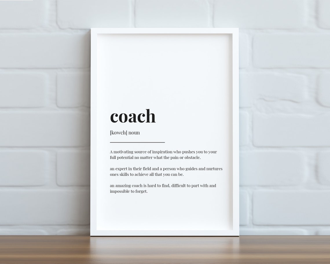 COACH DEFINITION PRINT Digital Download Printable Wall Art - Etsy UK