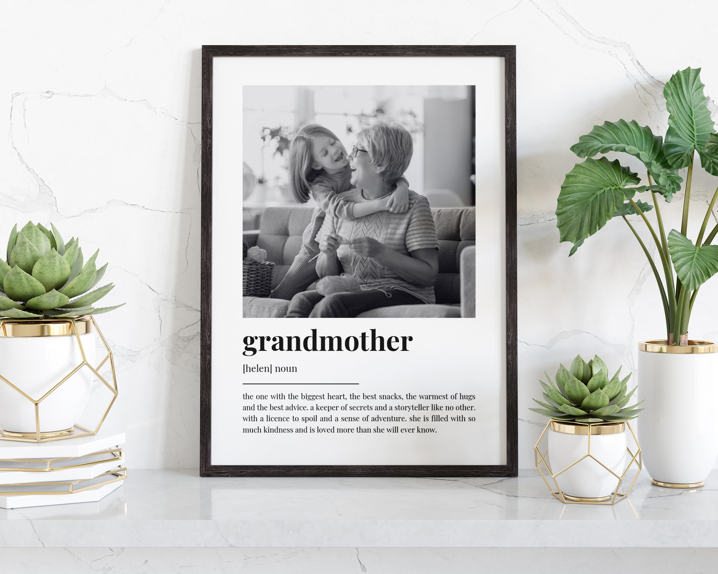 PERSONALISED GRANDMOTHER DEFINITION Print, Wall Art, Grandmother Gift ...