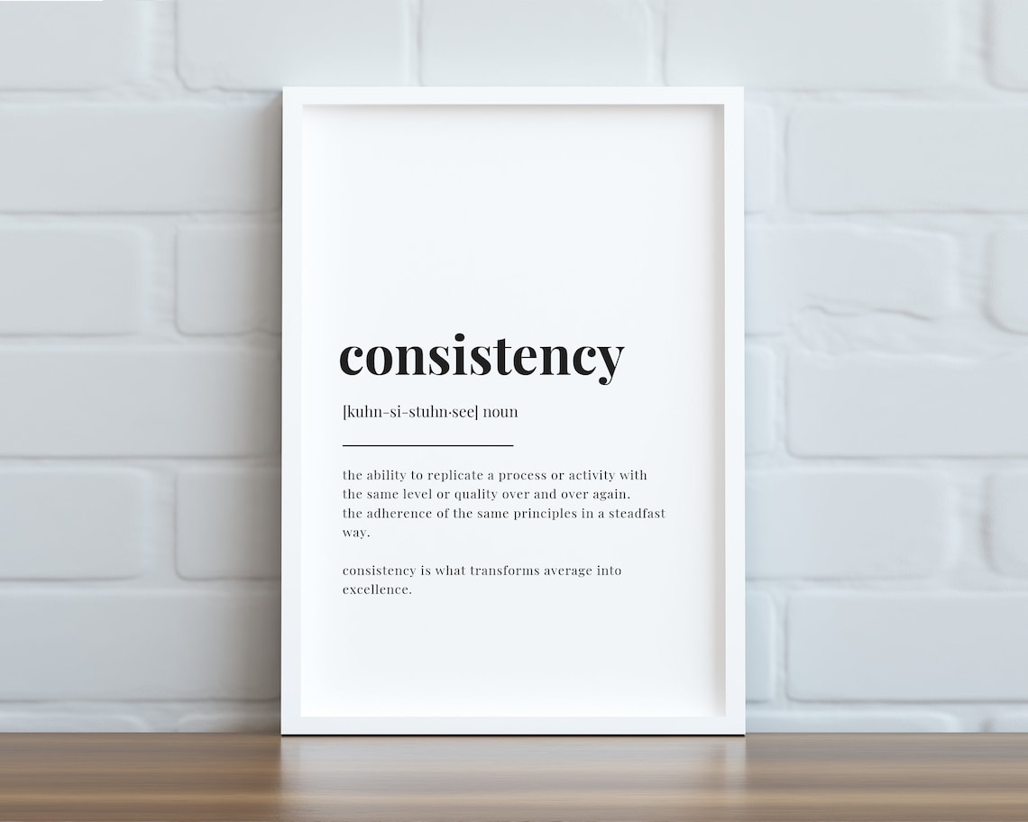 CONSISTENCY DEFINITION PRINT Digital Download Printable - Etsy