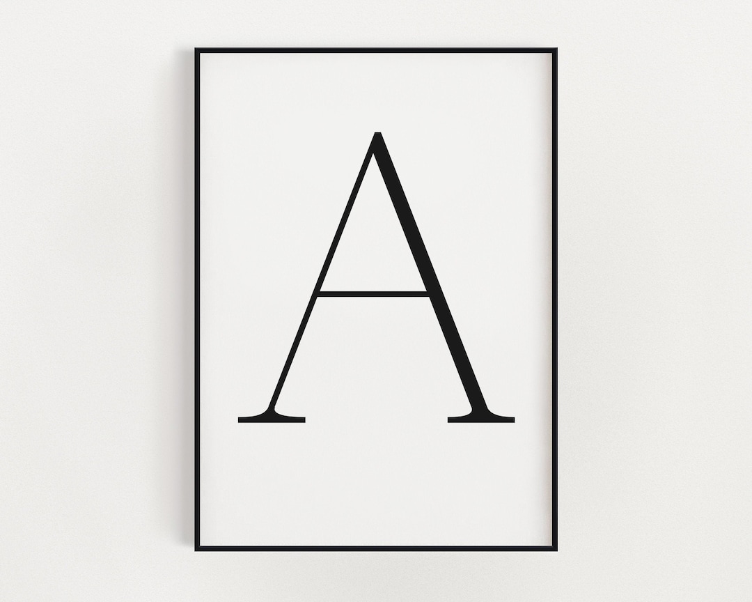 Letter A Print Typography Wall Decor Letter A Wall Art - Etsy UK