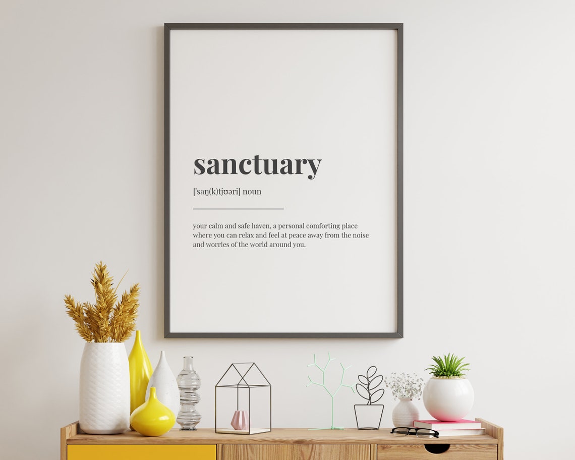 SANCTUARY DEFINITION MEANING | Printable Wall Art | Home Decor ...