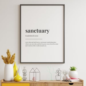 SANCTUARY DEFINITION MEANING | Printable Wall Art | Home Decor ...