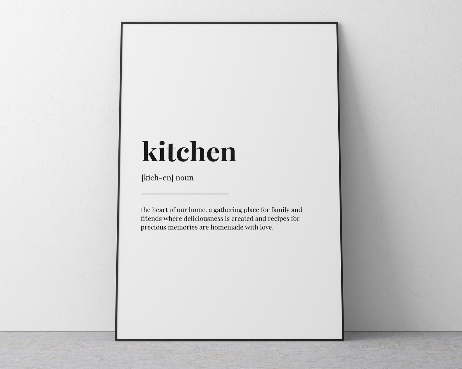 KITCHEN DEFINITION PRINT | Wall Art Print | Kitchen Print | Definition ...