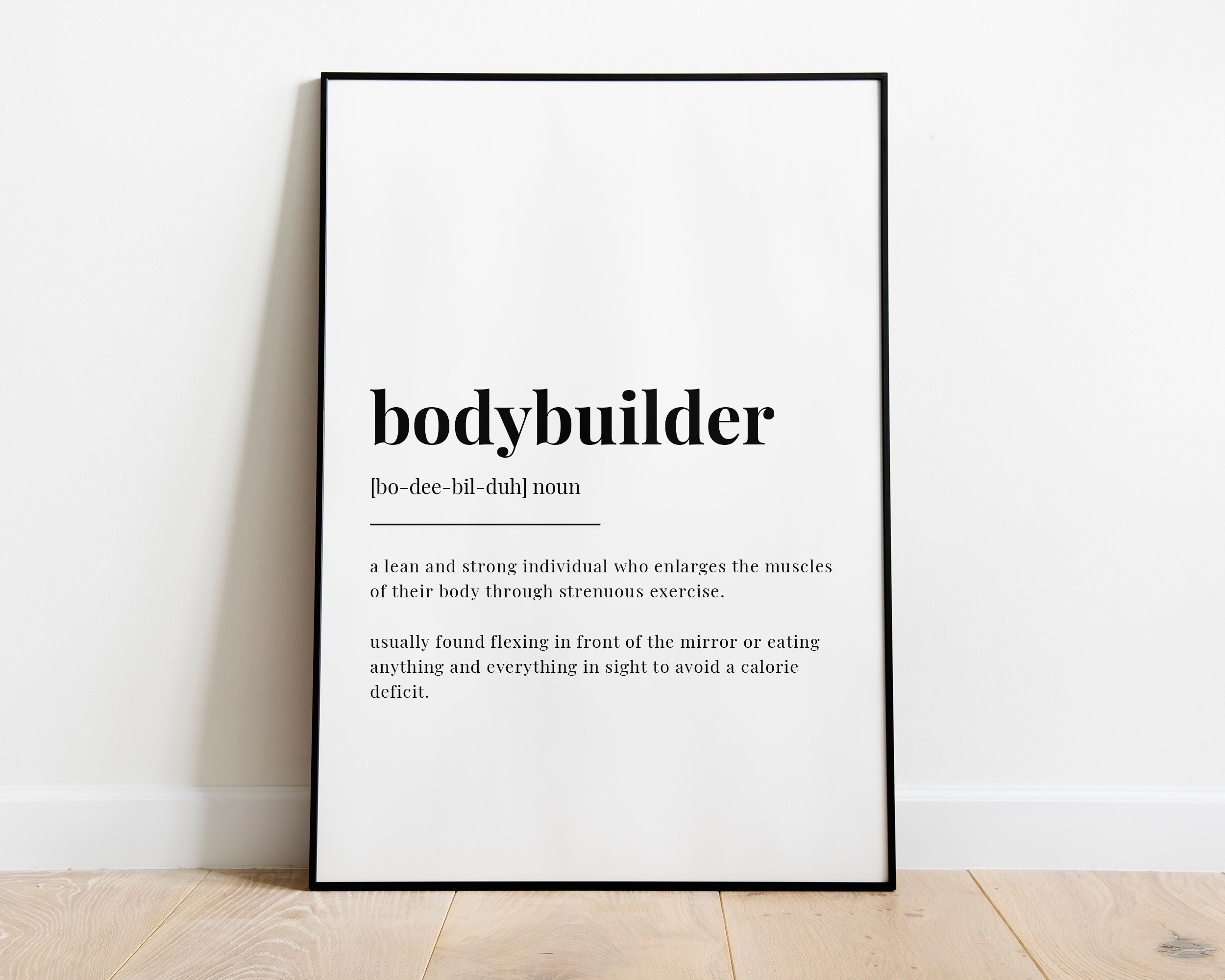 BODYBUILDER DEFINITION PRINT Wall Art Print Bodybuilder - Etsy