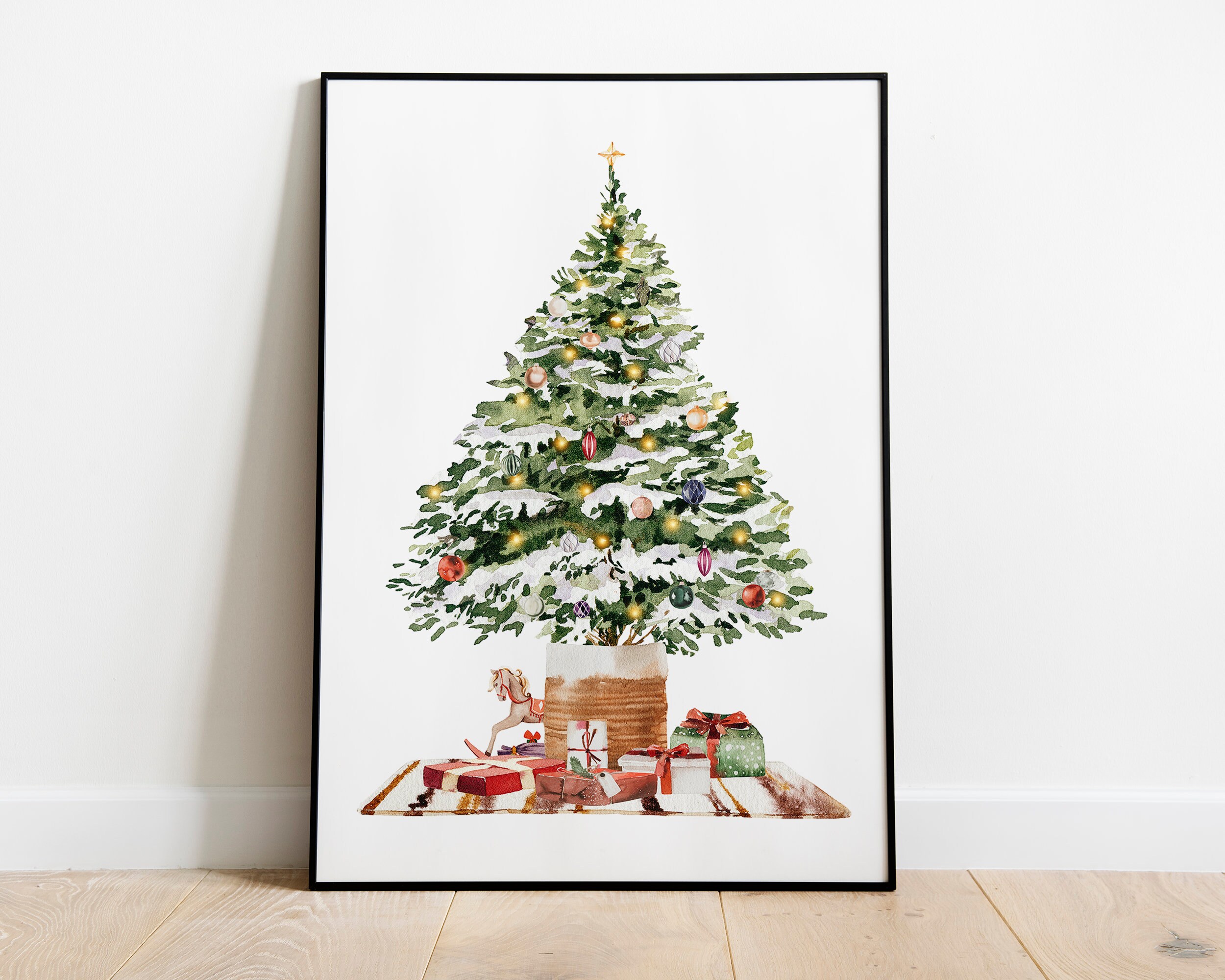 CHRISTMAS PRINT | Christmas Tree Wall Art | Festive Print | Xmas Decor ...