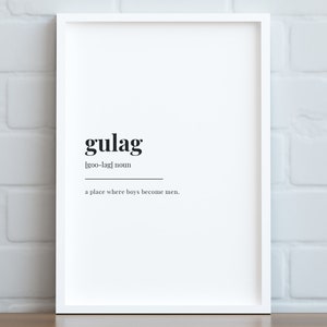 GULAG DEFINITION MEANING | Printable Wall Art | Gulag Print | Digital ...