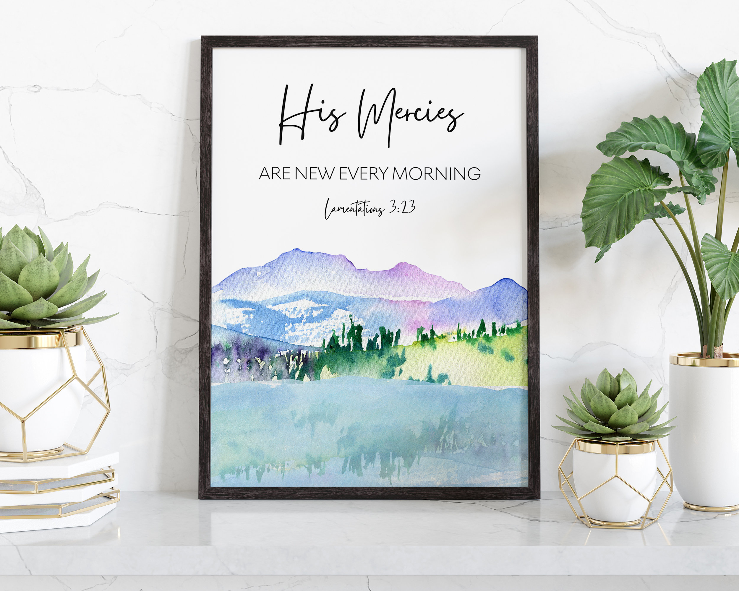 BIBLE VERSE WALL Art | Lamentations 3:23, Christian Wall Art, Scripture ...