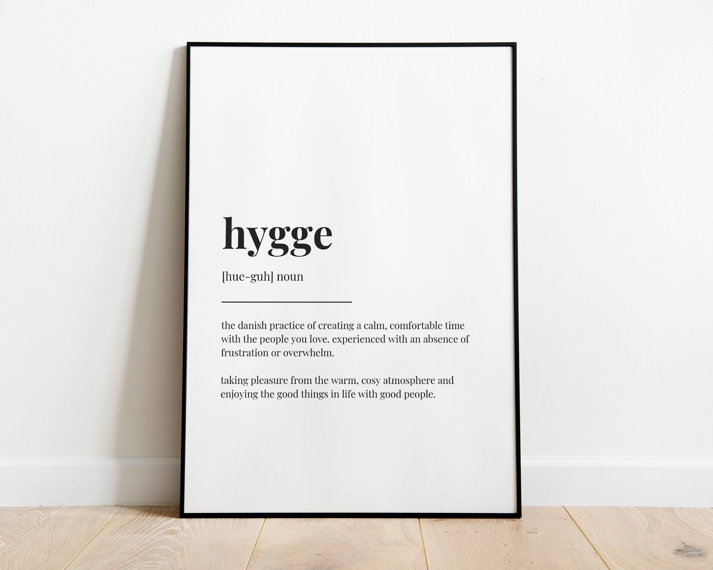 HYGGE DEFINITION PRINT Wall Art Print Hygge Print | Etsy