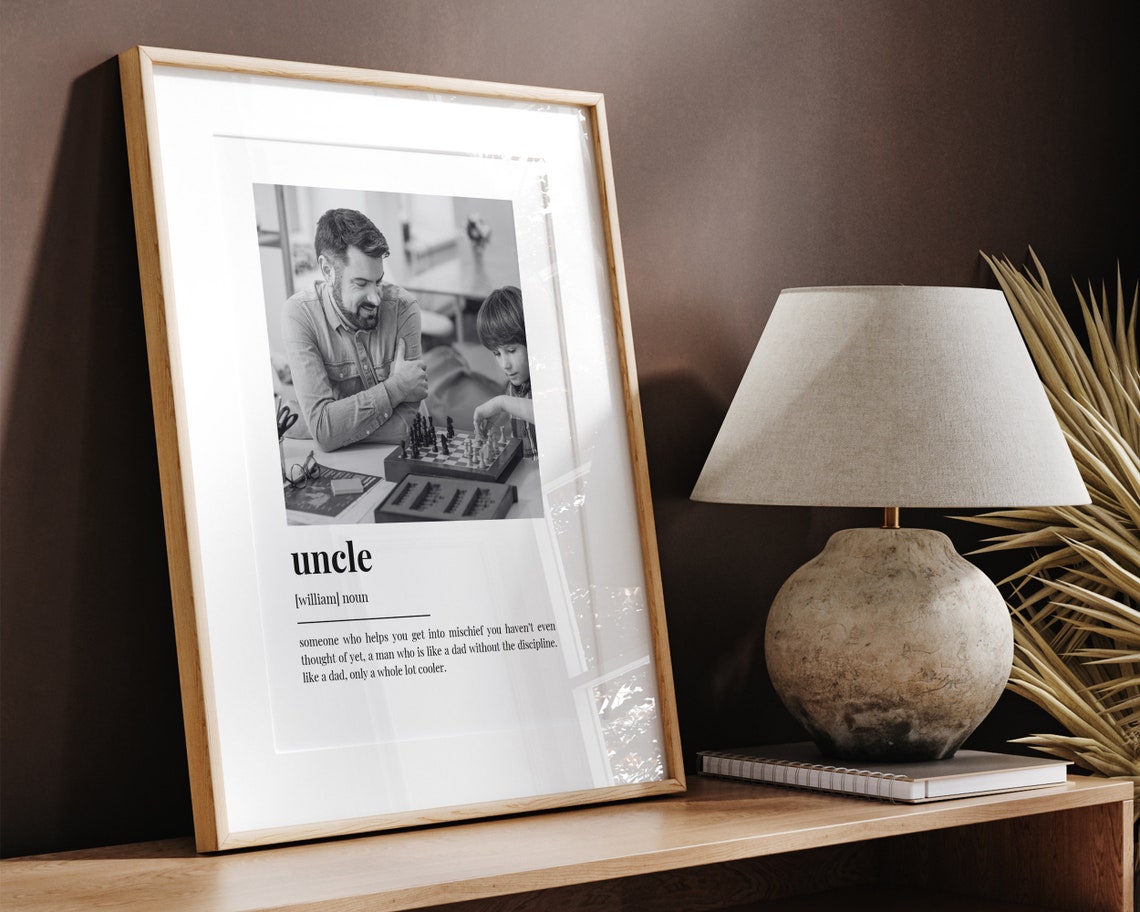 PERSONALISED UNCLE DEFINITION Print | Wall Art Print | Uncle Gift ...