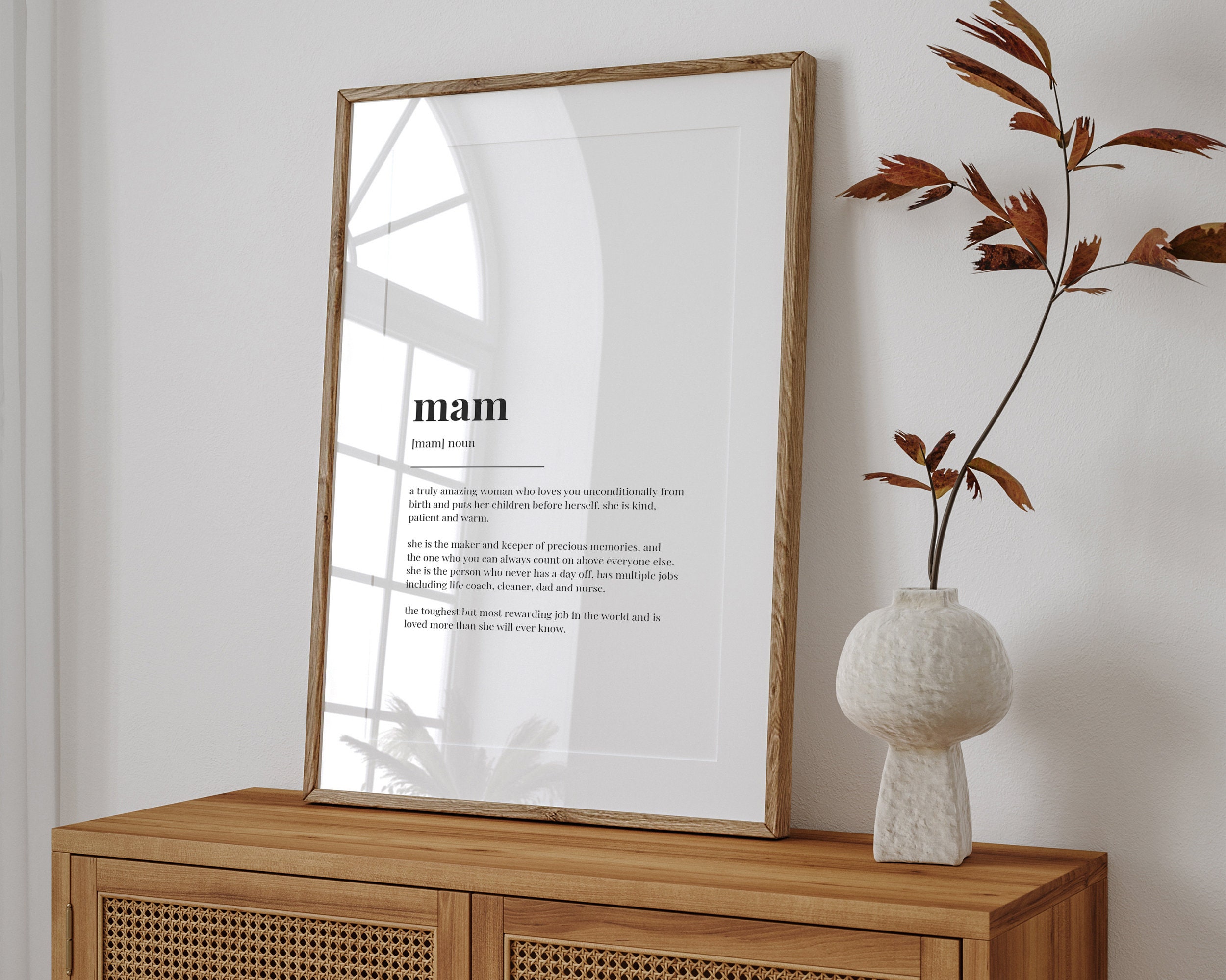 Mam Definition Meaning Printable Wall Art Wall Decor | Etsy