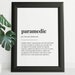PARAMEDIC DEFINITION PRINT Printable Wall Art Definition - Etsy UK