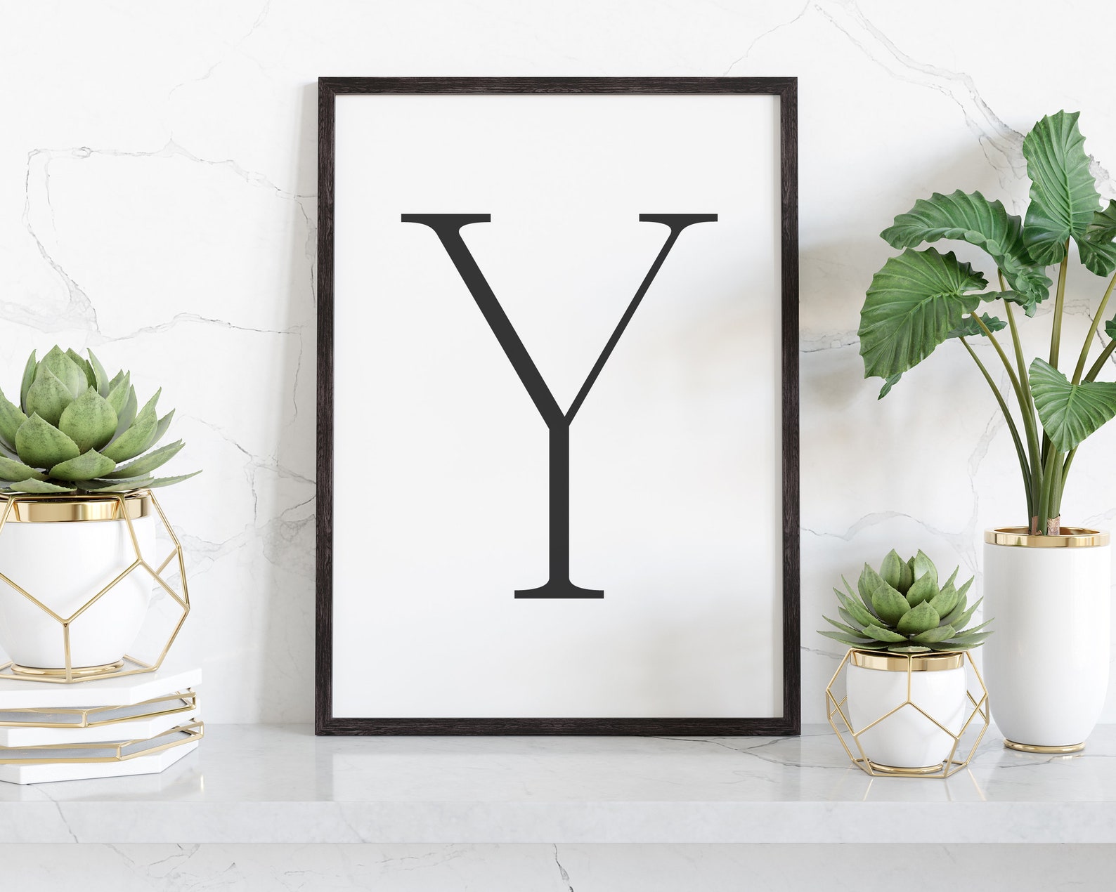 Letter Y Typography Wall Art | Letter Y Wall Art Print | Home Decor ...
