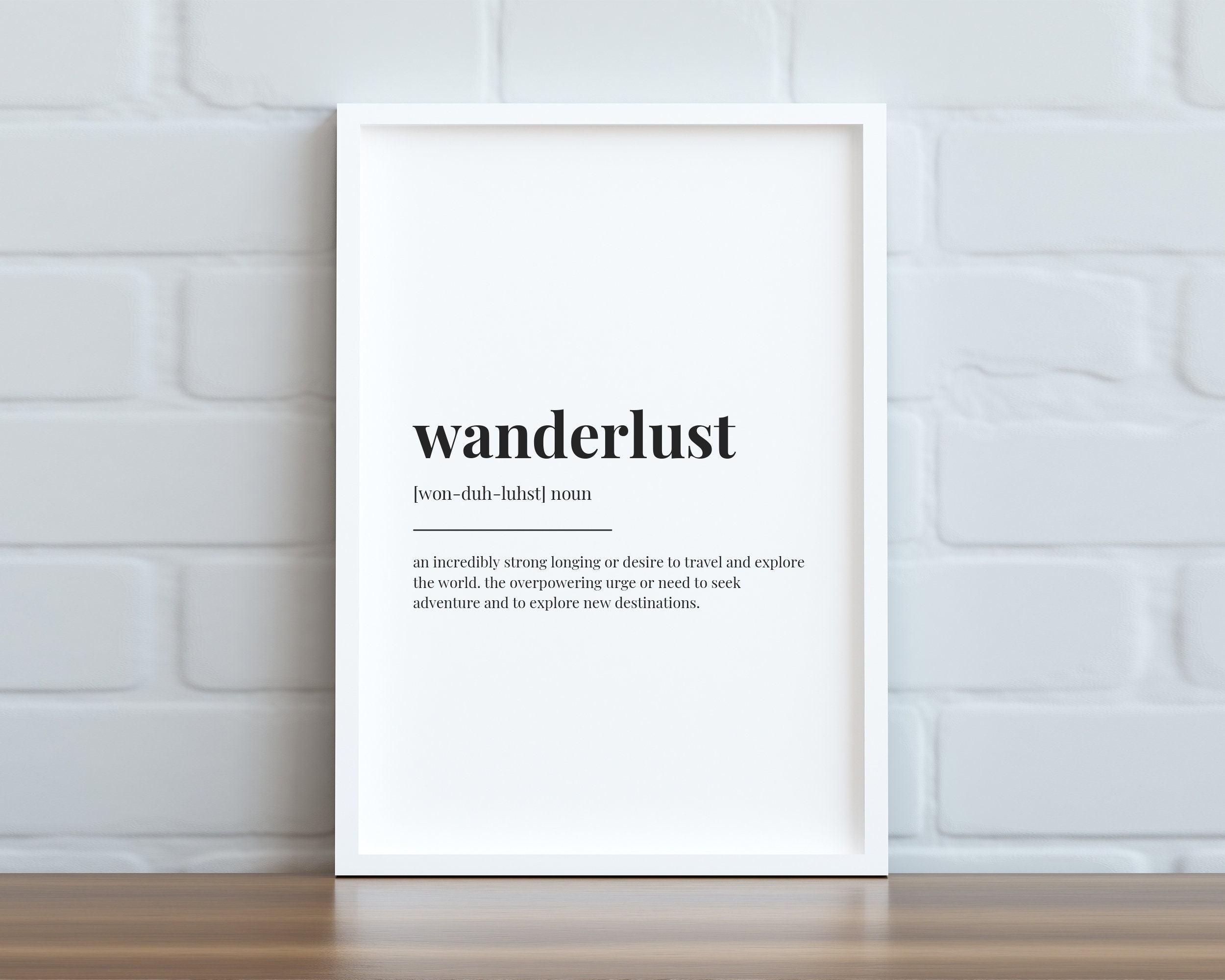 WANDERLUST DEFINITION PRINT Printable Wall Art Digital - Etsy