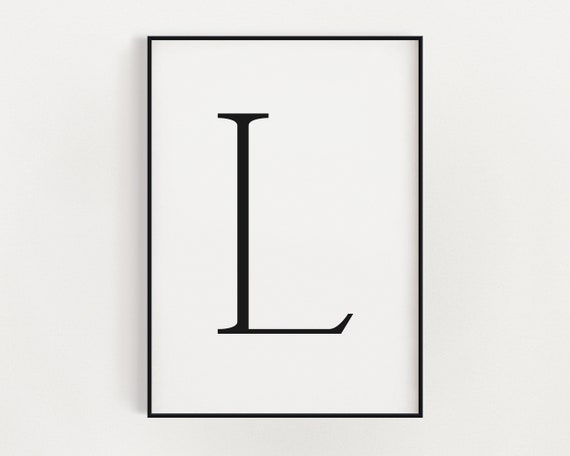 LETTER L PRINT Letter L Wall Decor Letter L Sign Nursery | Etsy