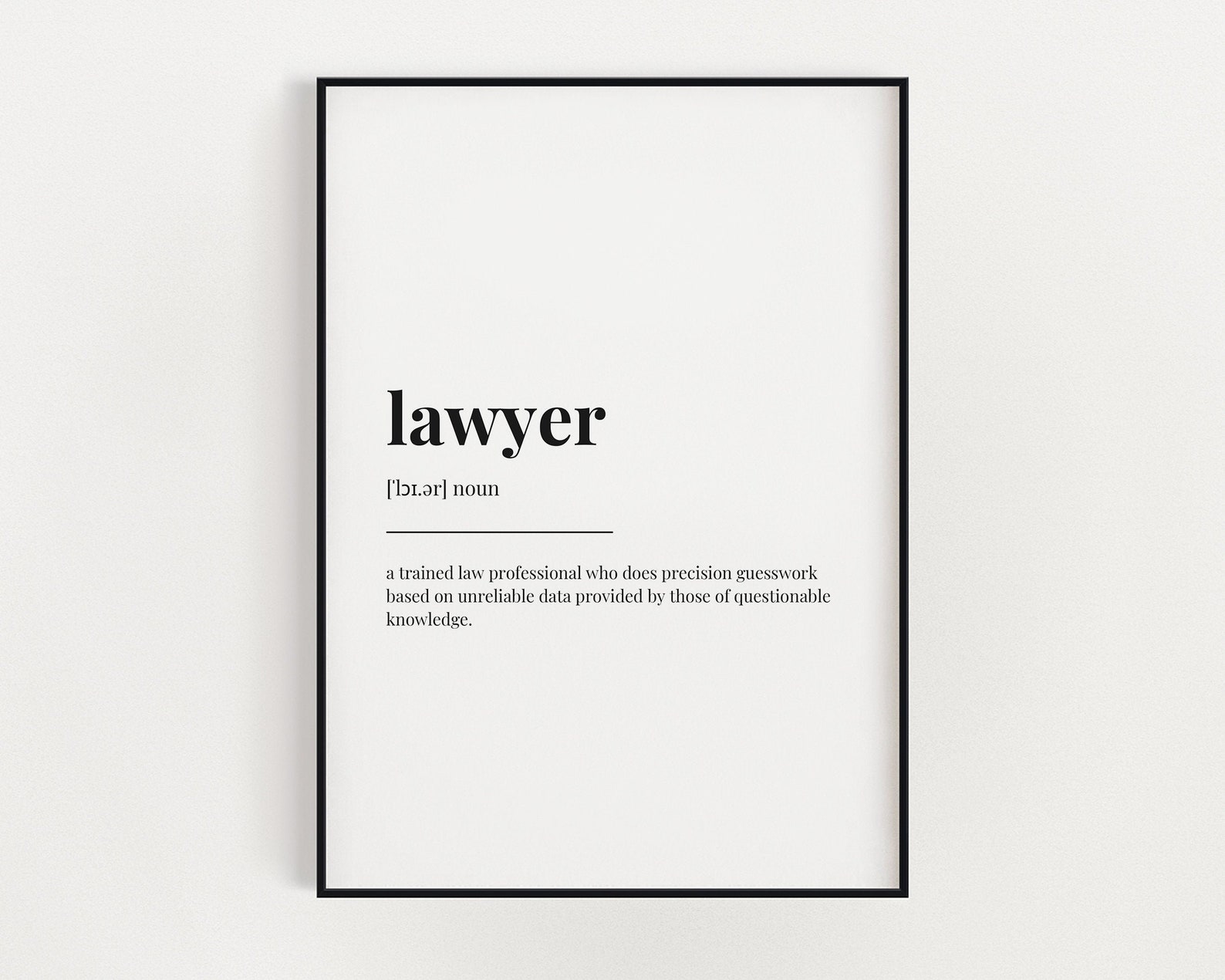 LAWYER DEFINITION MEANING | Printable Wall Art | Lawyer Gift | Digital ...