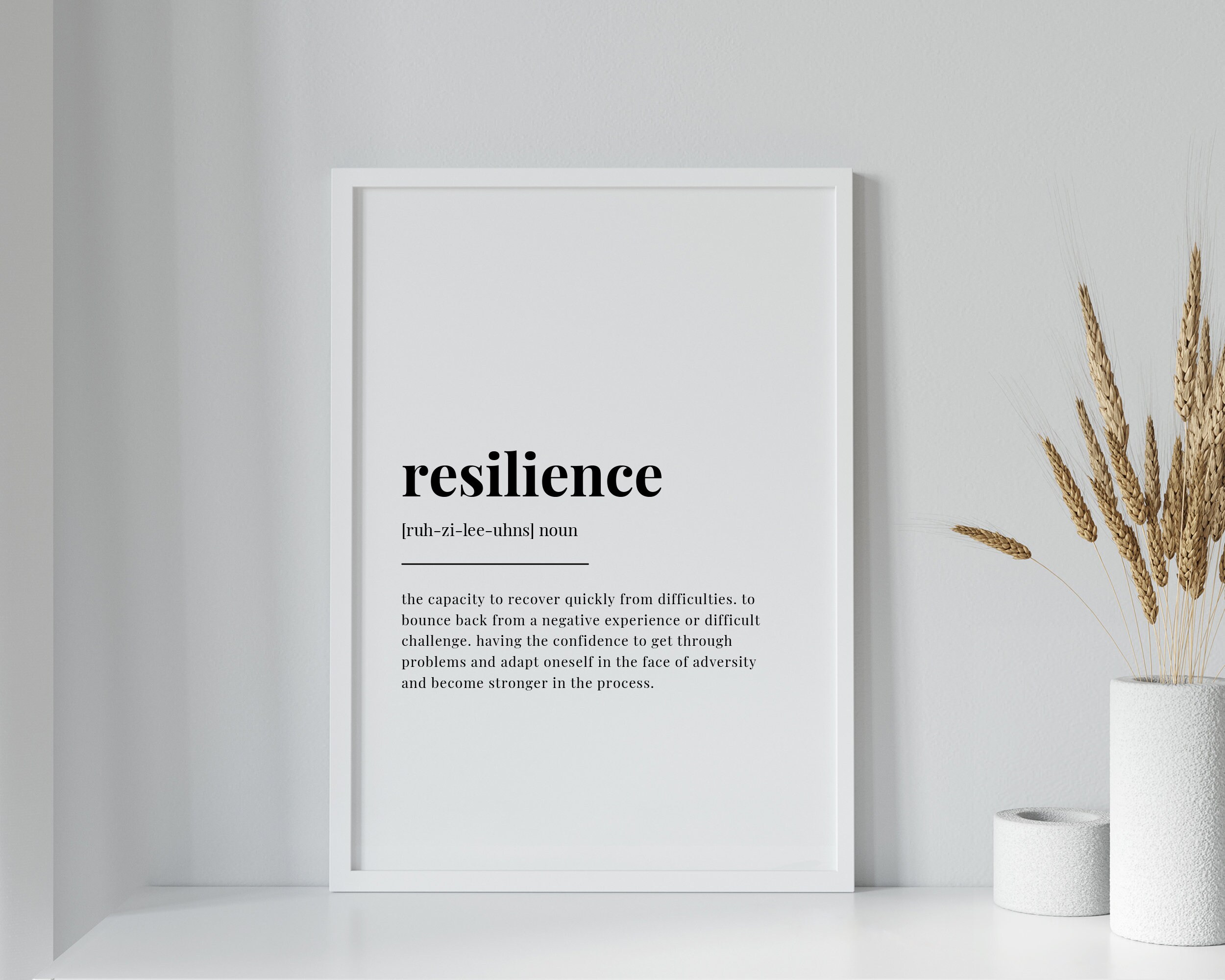 Resilience Definition Meaning Printable Wall Art Wall | Etsy