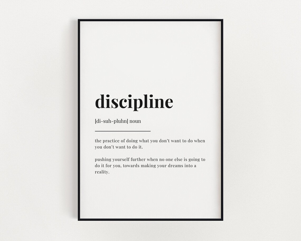 DISCIPLINE DEFINITION PRINT Digital Download Printable - Etsy
