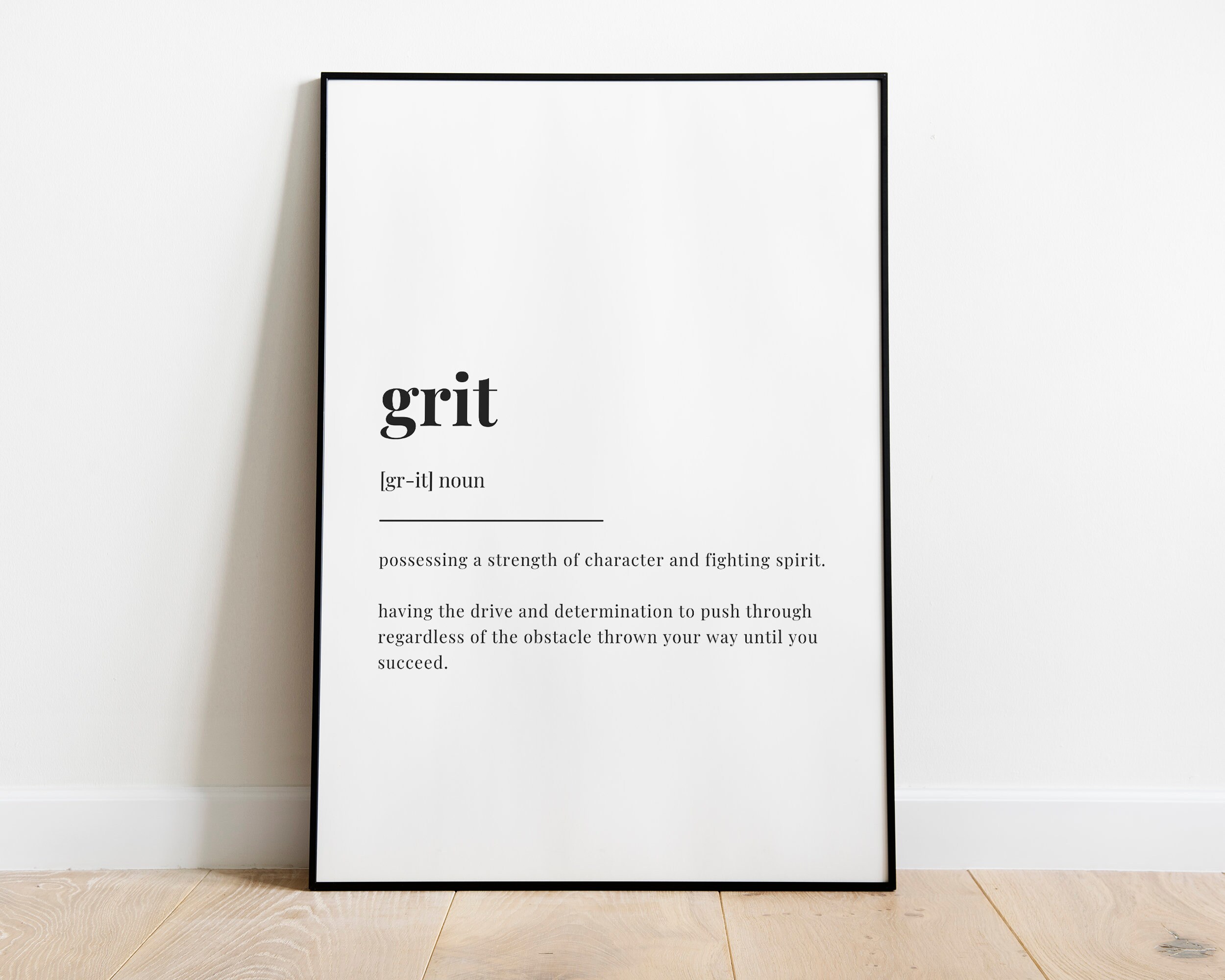 GRIT DEFINITION PRINT Digital Download Printable Wall Art | Etsy
