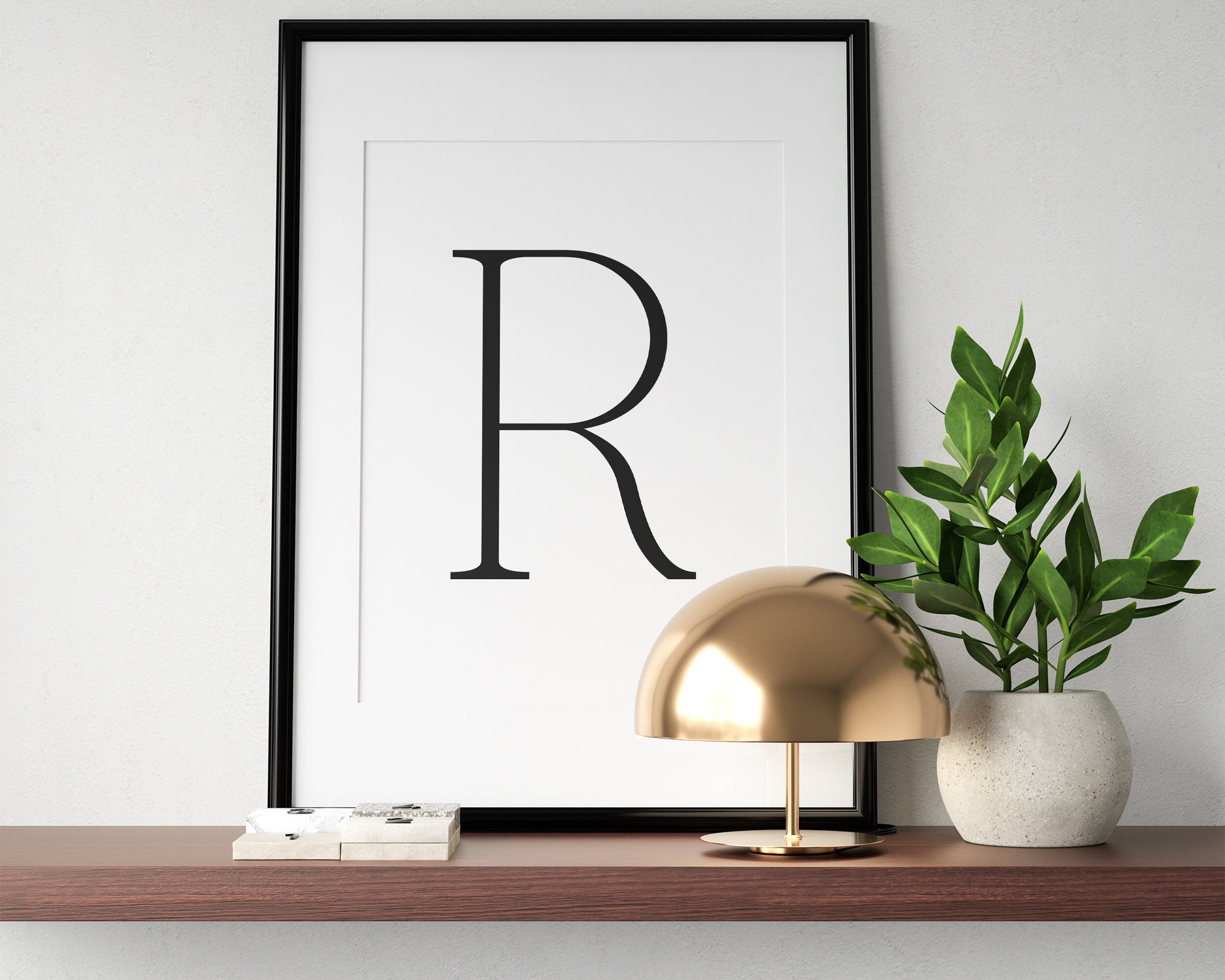 Letter R Typography Wall Decor Letter R Wall Art Print - Etsy