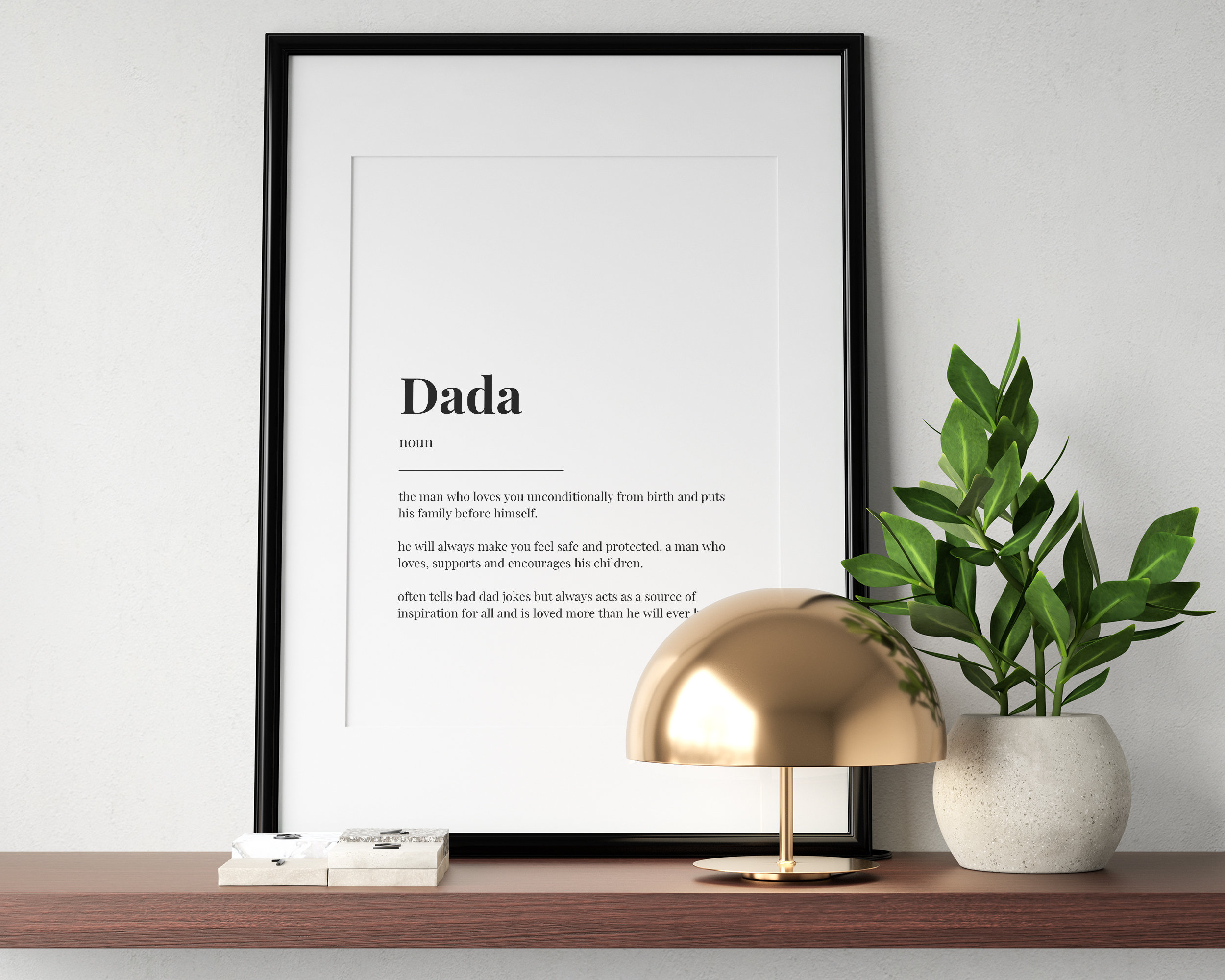 DADA DEFINITION PRINT, Quote Wall Art, Wall Art Print, Fathers Day Gift ...
