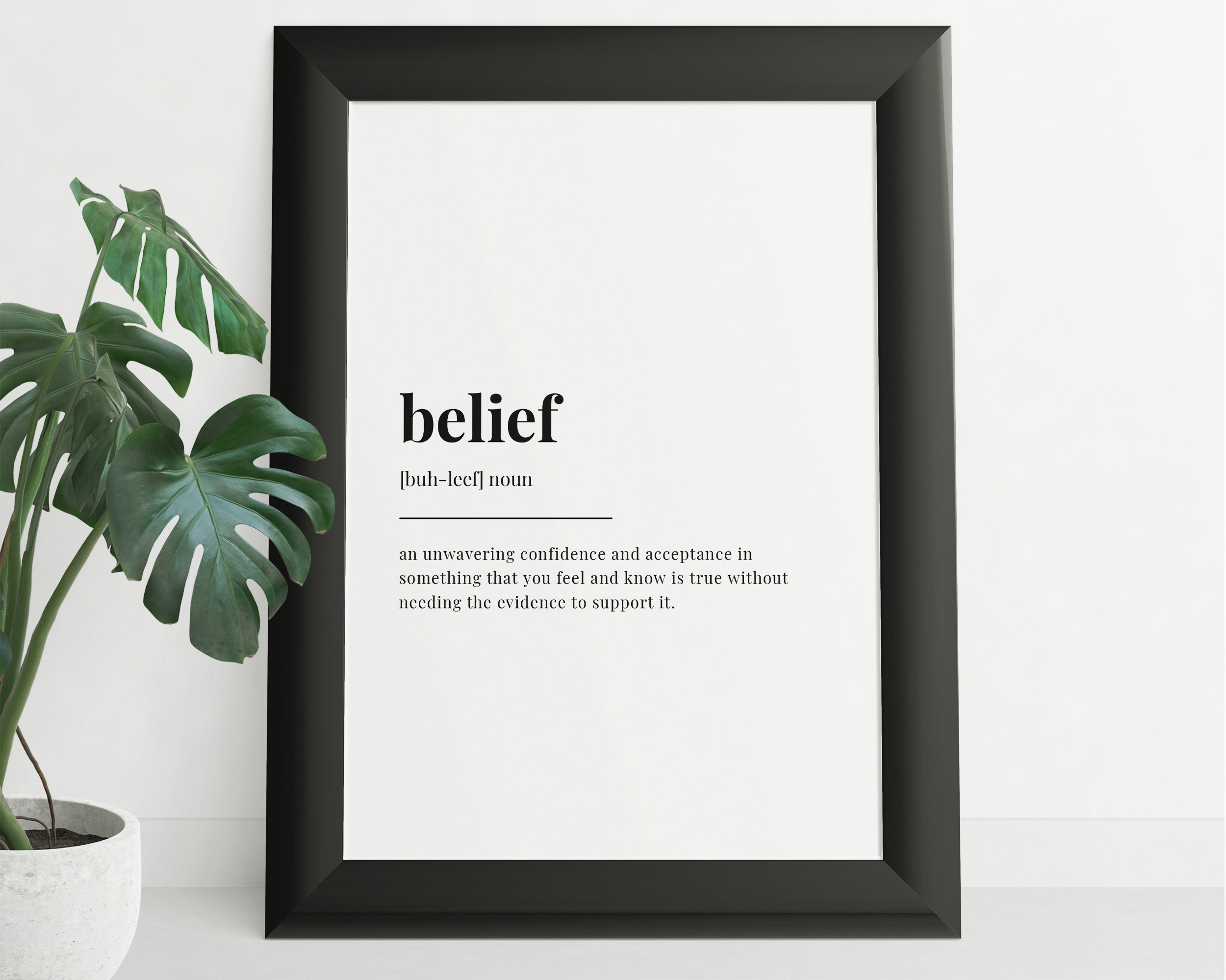BELIEF DEFINITION MEANING Printable Wall Art Belief Print - Etsy