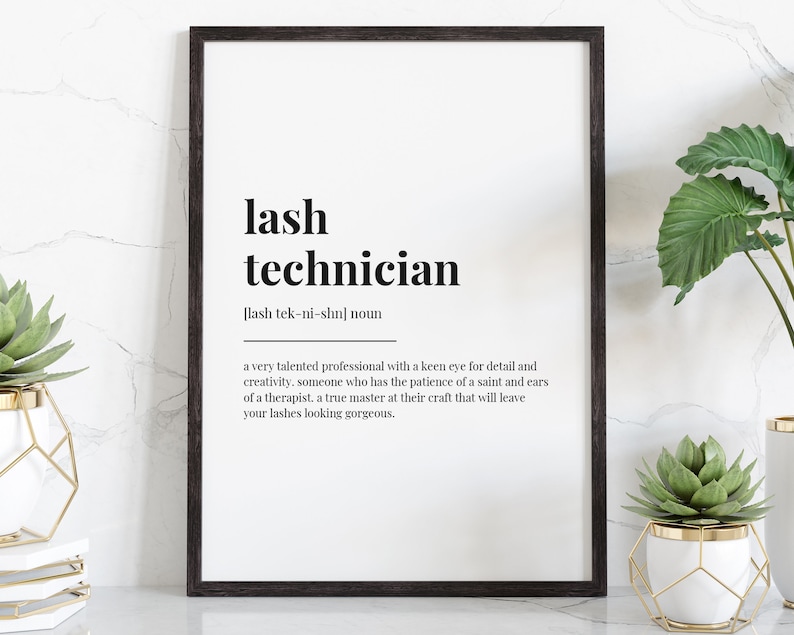 LASH TECHNICIAN MEANING Print | Printable Wall Art | Gift for Lash ...