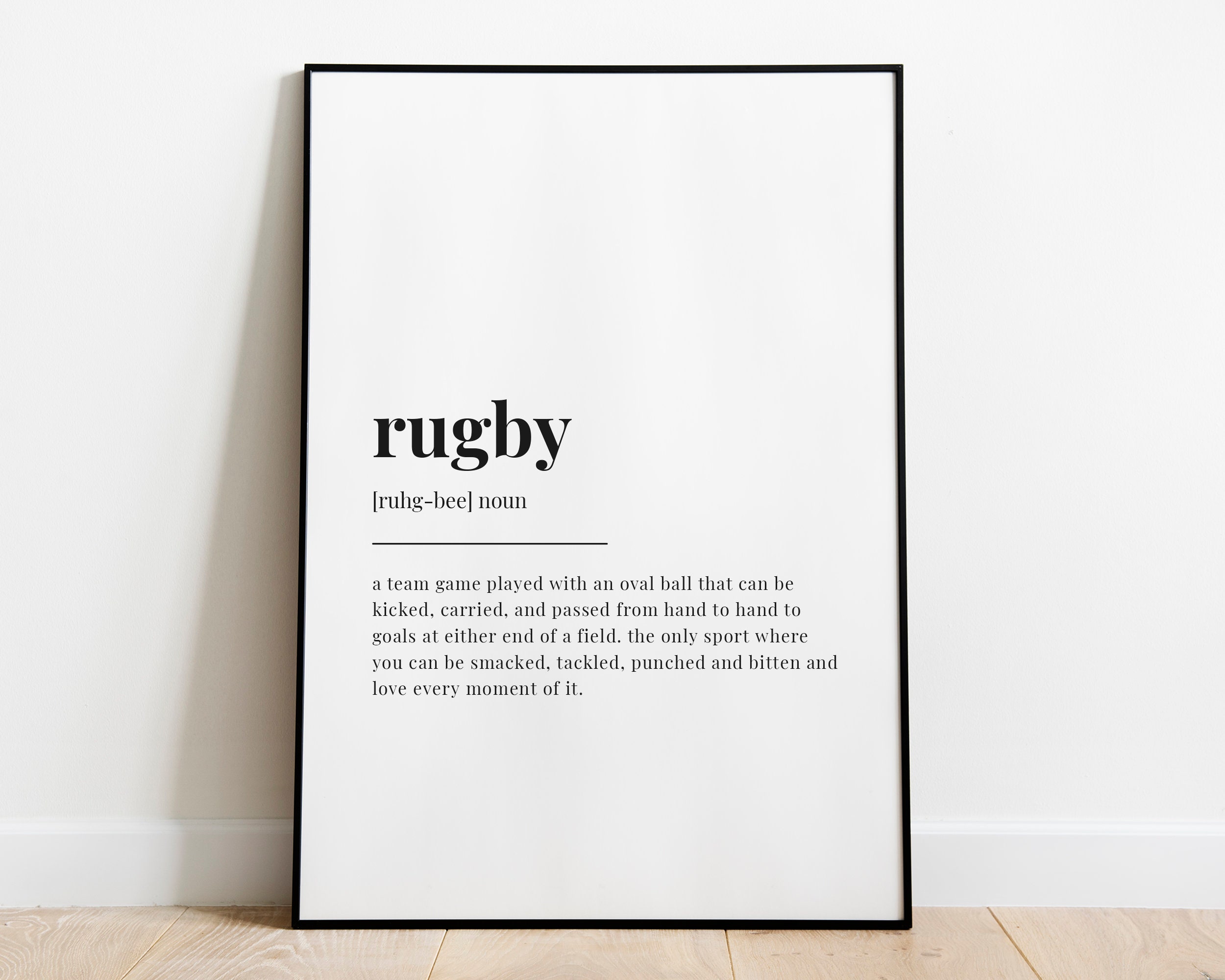RUGBY DEFINITION PRINT Wall Art Print Rugby Print - Etsy UK