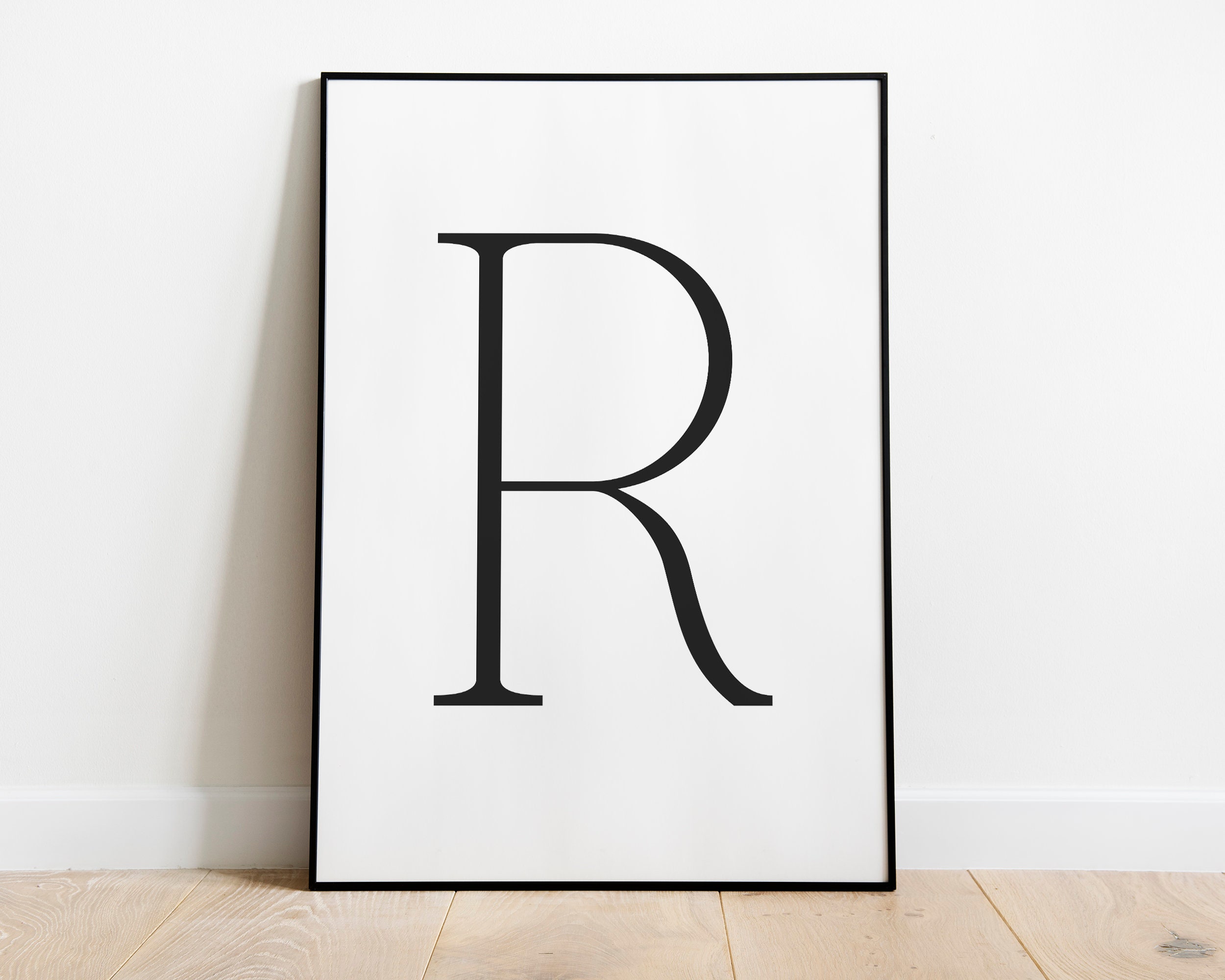 Letter R Typography Wall Decor Letter R Wall Art Print - Etsy