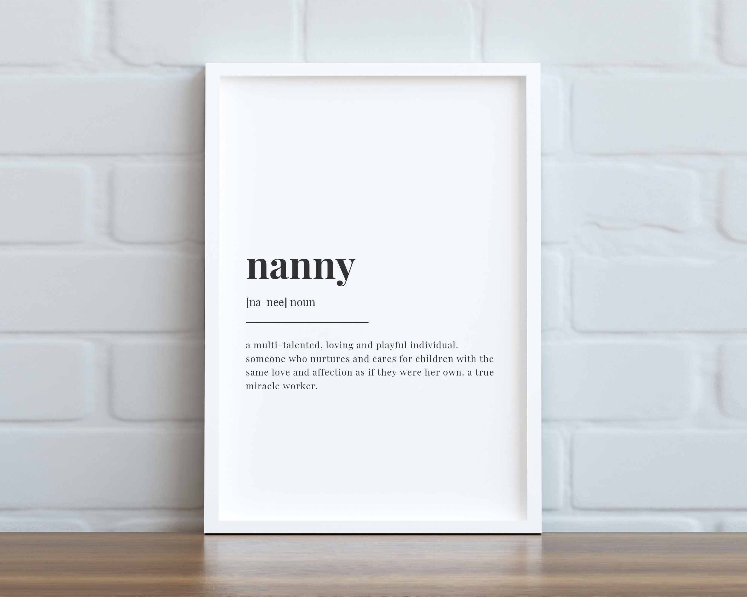 NANNY DEFINITION MEANING Printable Wall Art Nanny Print | Etsy