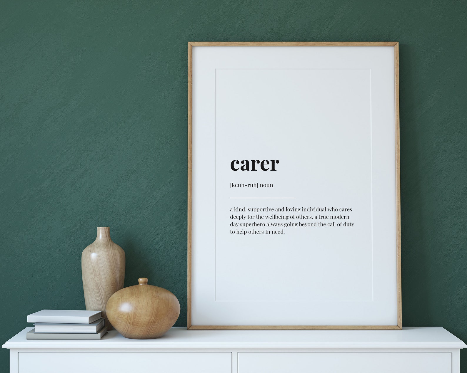 CARER DEFINITION PRINT, Wall Art Print, Quote Wall Art, Typography ...