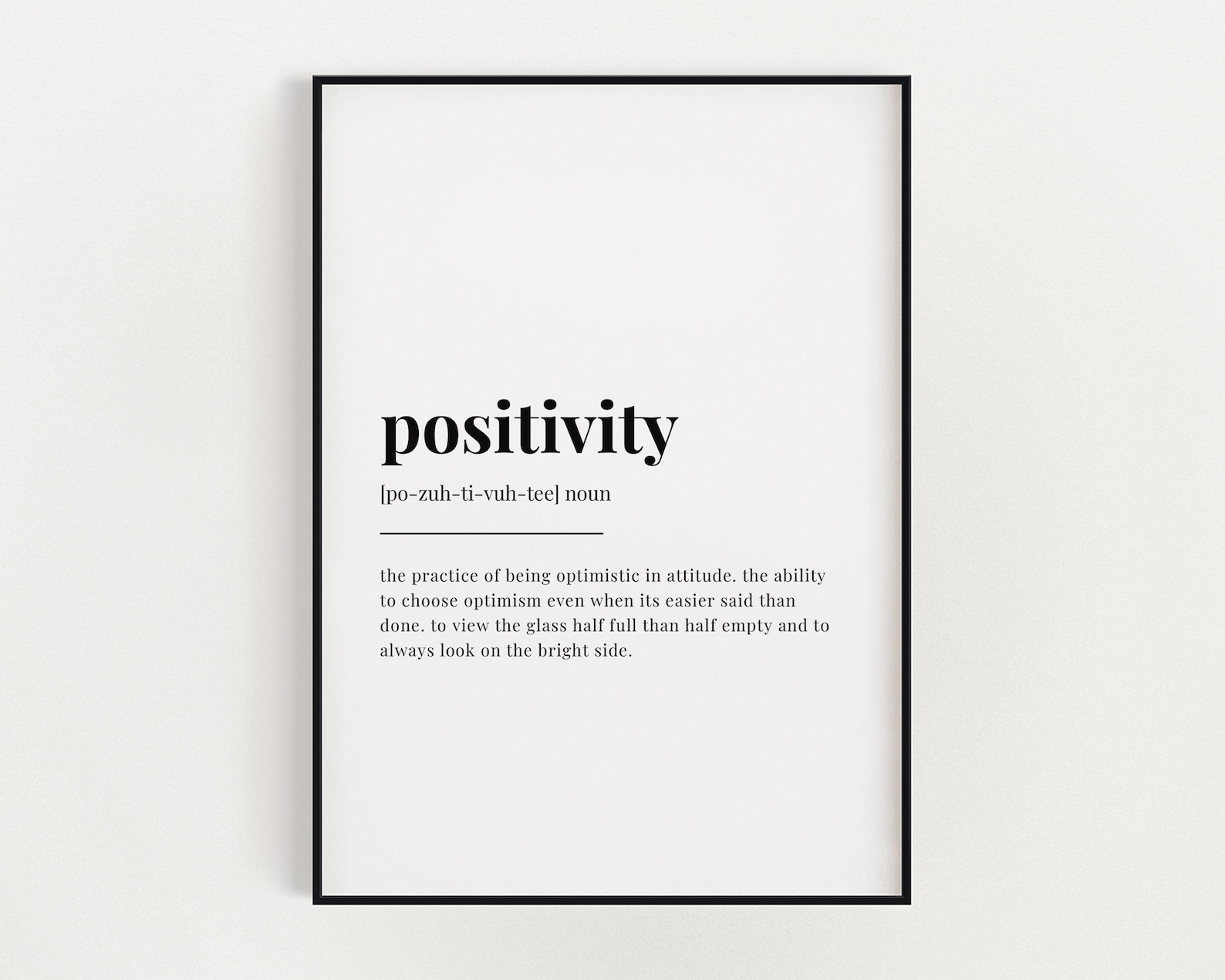 Positivity Definition Meaning Printable Wall Art Wall - Etsy