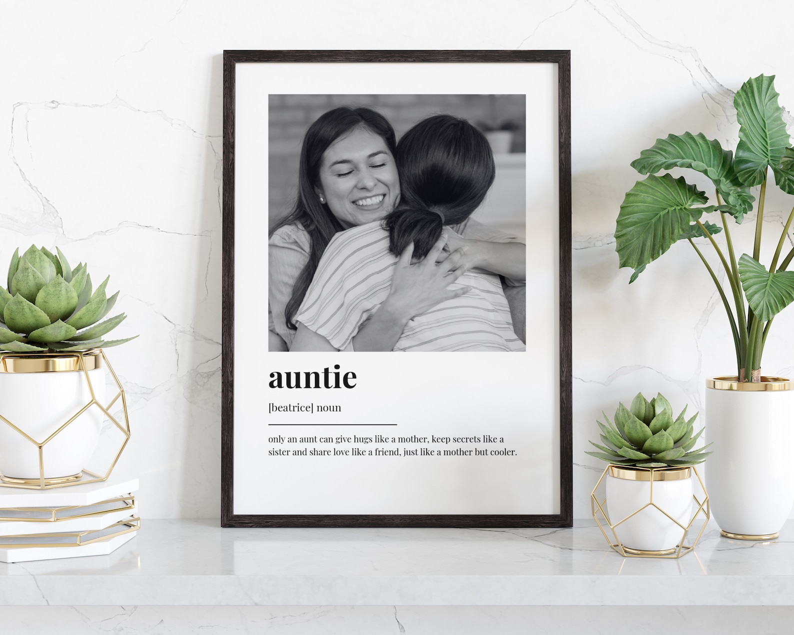 PERSONALISED AUNTIE DEFINITION Print, Auntie Wall Art Print, Birthday ...