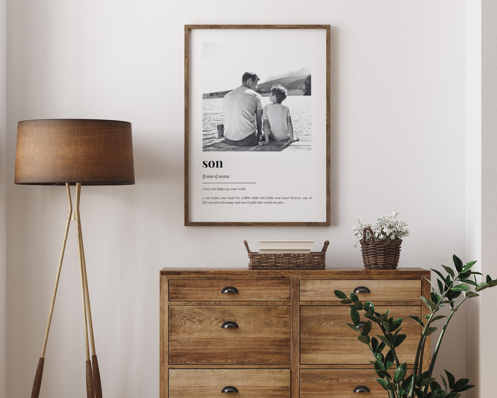 PERSONALISED SON DEFINITION Print, Wall Art Print, Son Gift, Photo ...
