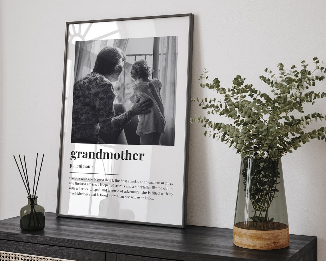 PERSONALISED GRANDMOTHER DEFINITION Print, Wall Art, Grandmother Gift ...