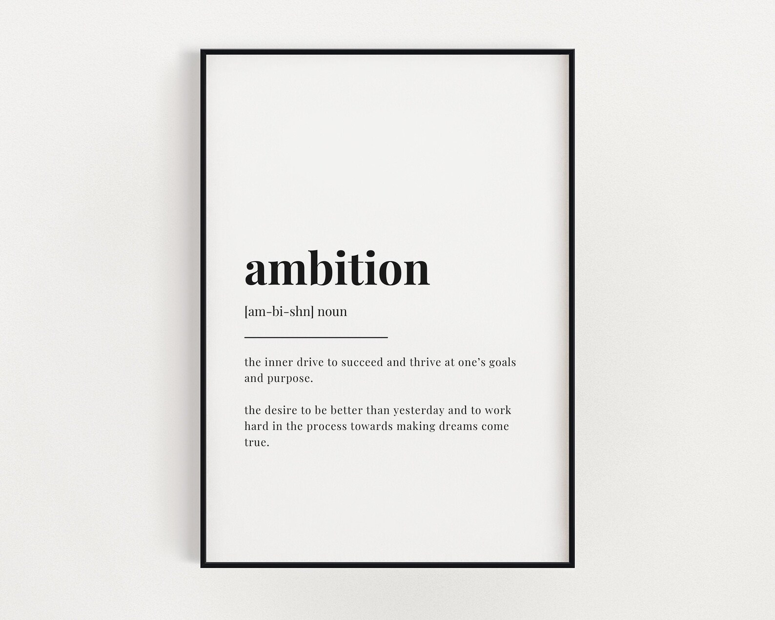 AMBITION DEFINITION PRINT Digital Download Printable Wall - Etsy