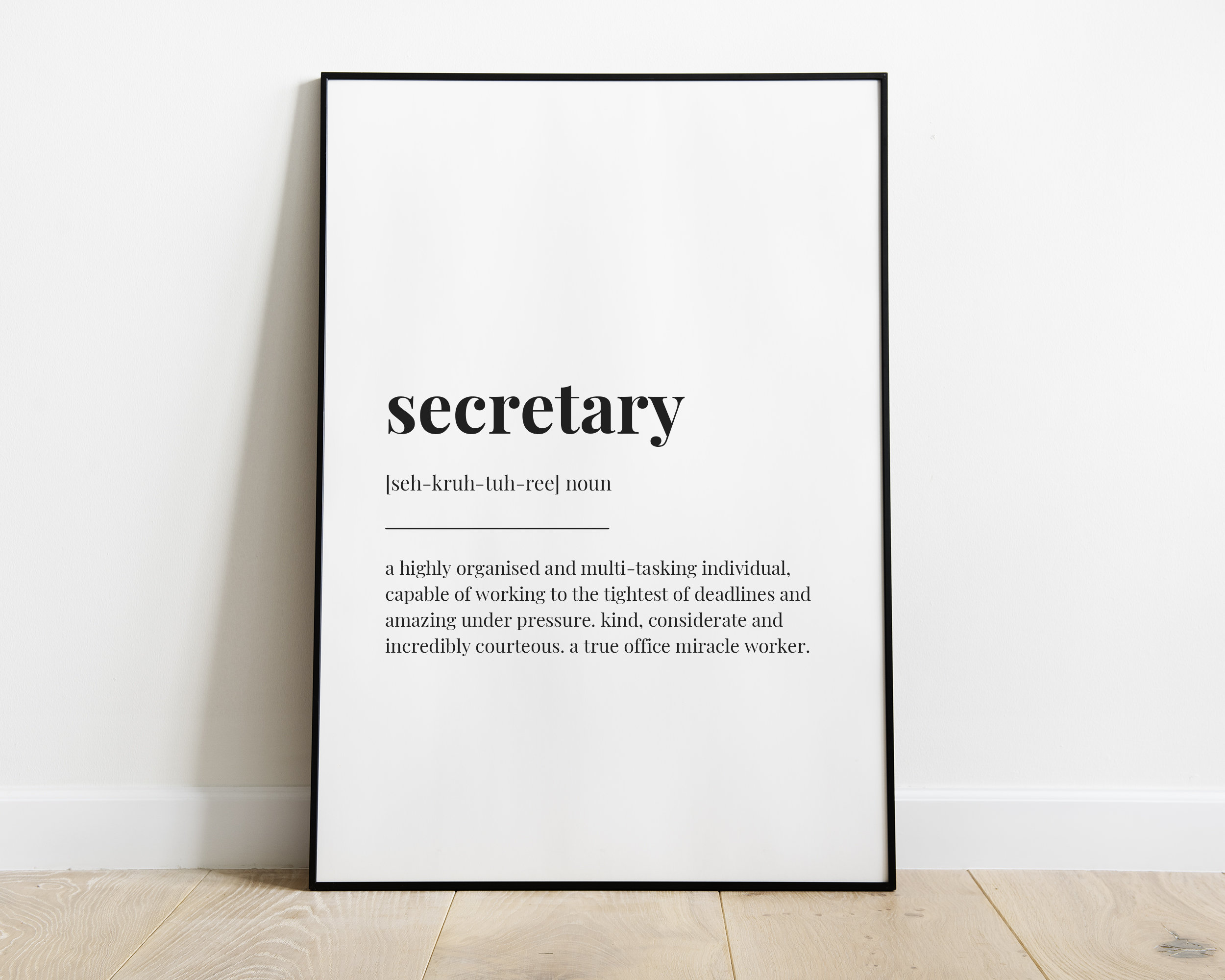 SECRETARY DEFINITION PRINT | Printable Wall Art | Definition Print ...