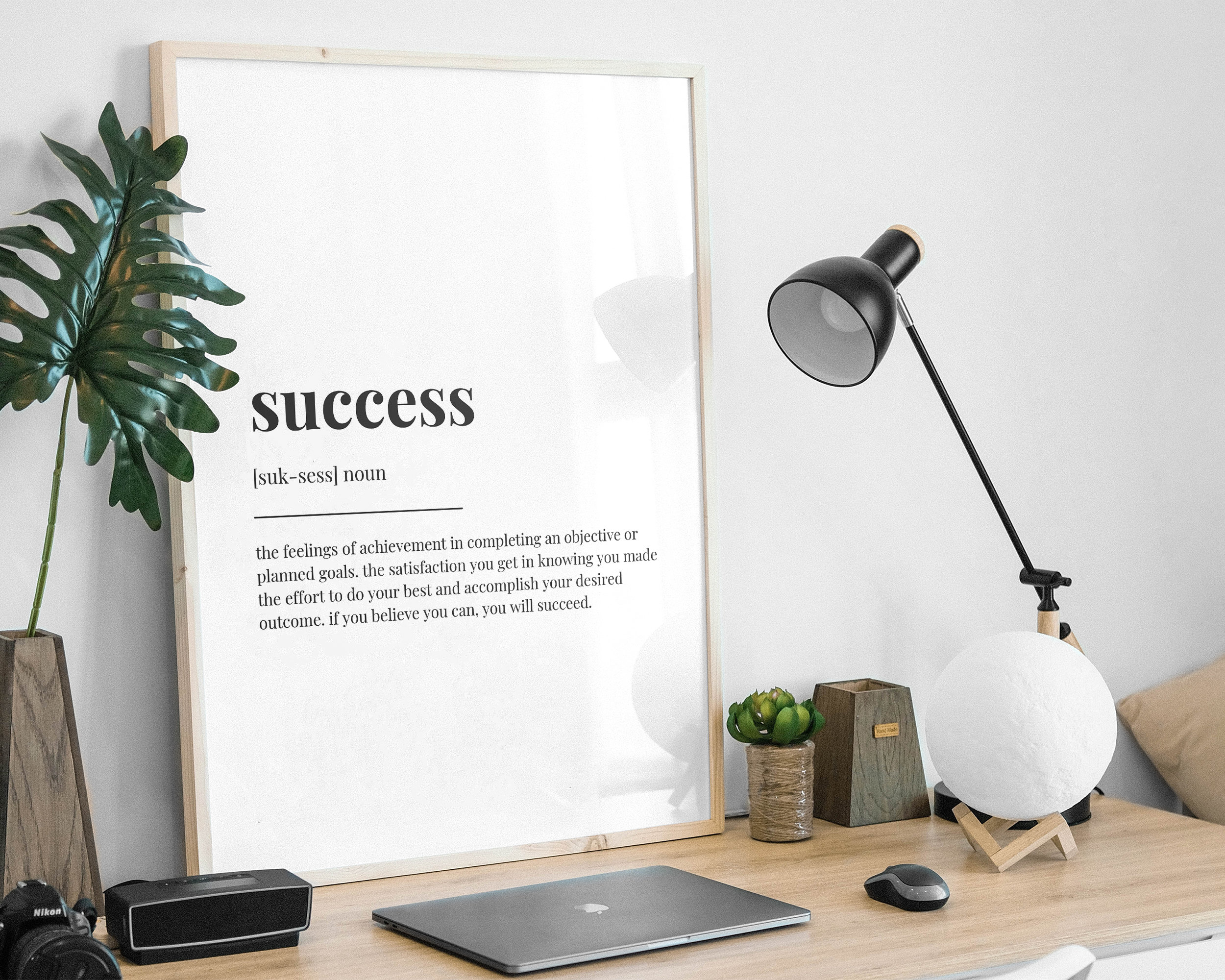 SUCCESS DEFINITION MEANING Printable Wall Art Motivational | Etsy