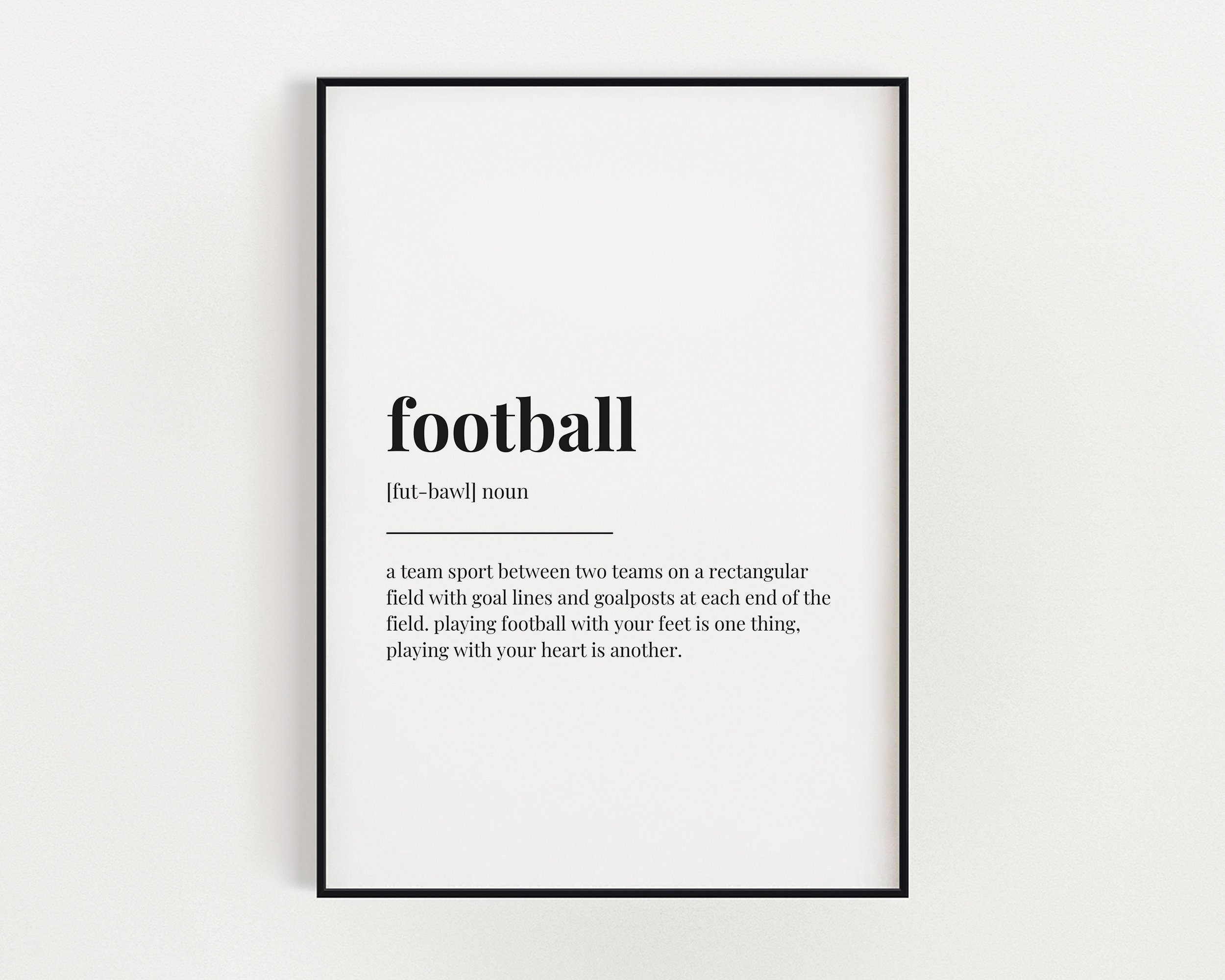 FOOTBALL DEFINITION PRINT Printable Wall Art Instant - Etsy