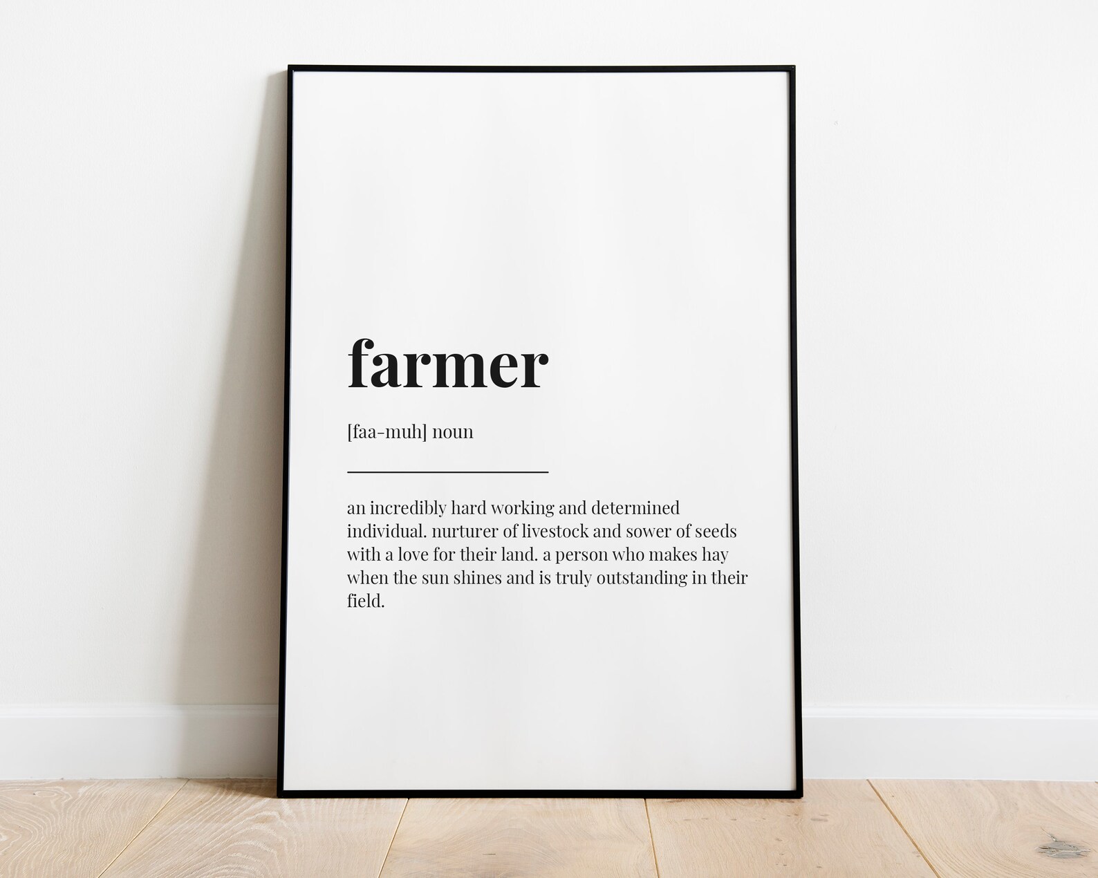 FARMER DEFINITION PRINT Printable Wall Art Definition - Etsy