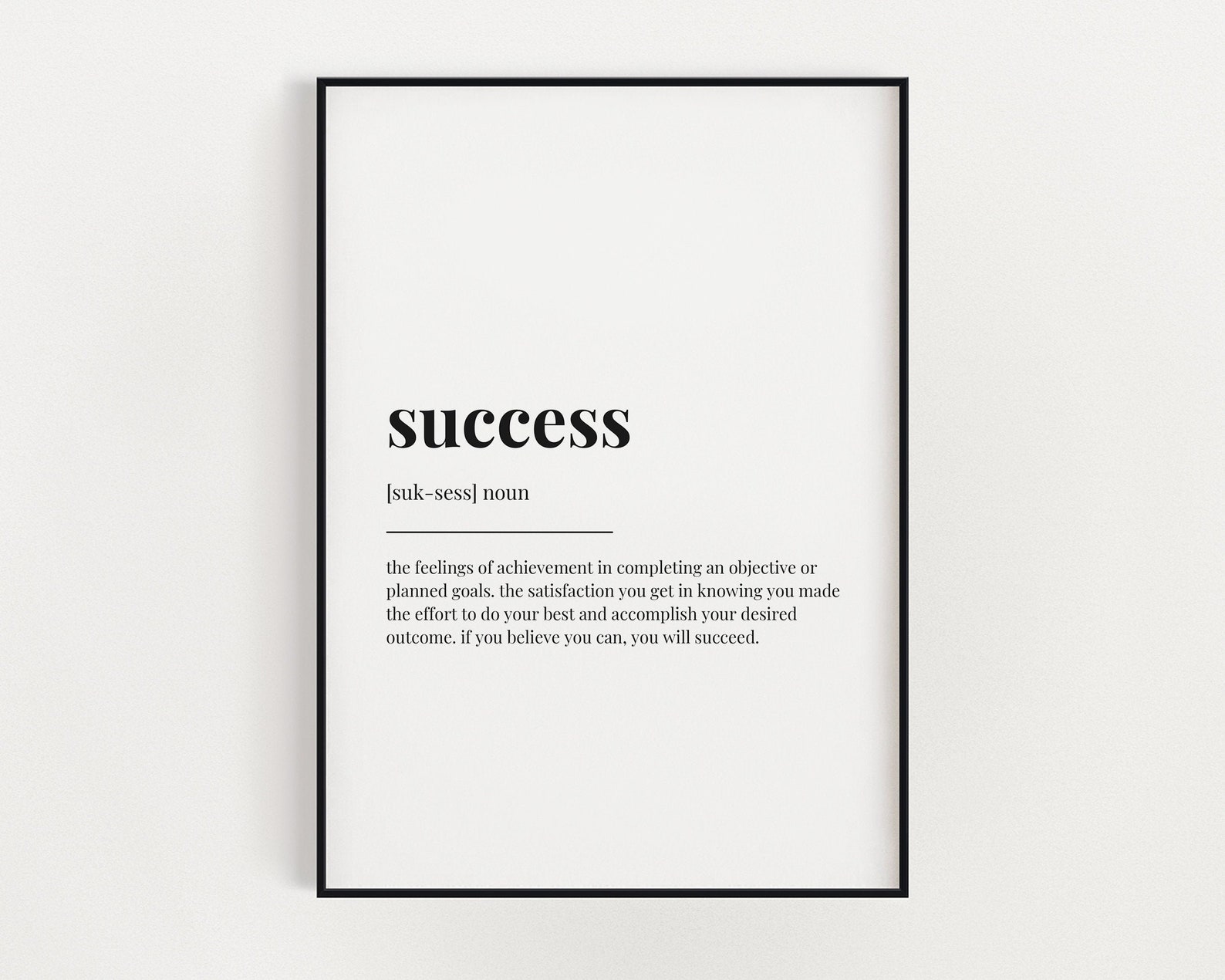 SUCCESS DEFINITION PRINT Wall Art Print Success Print | Etsy