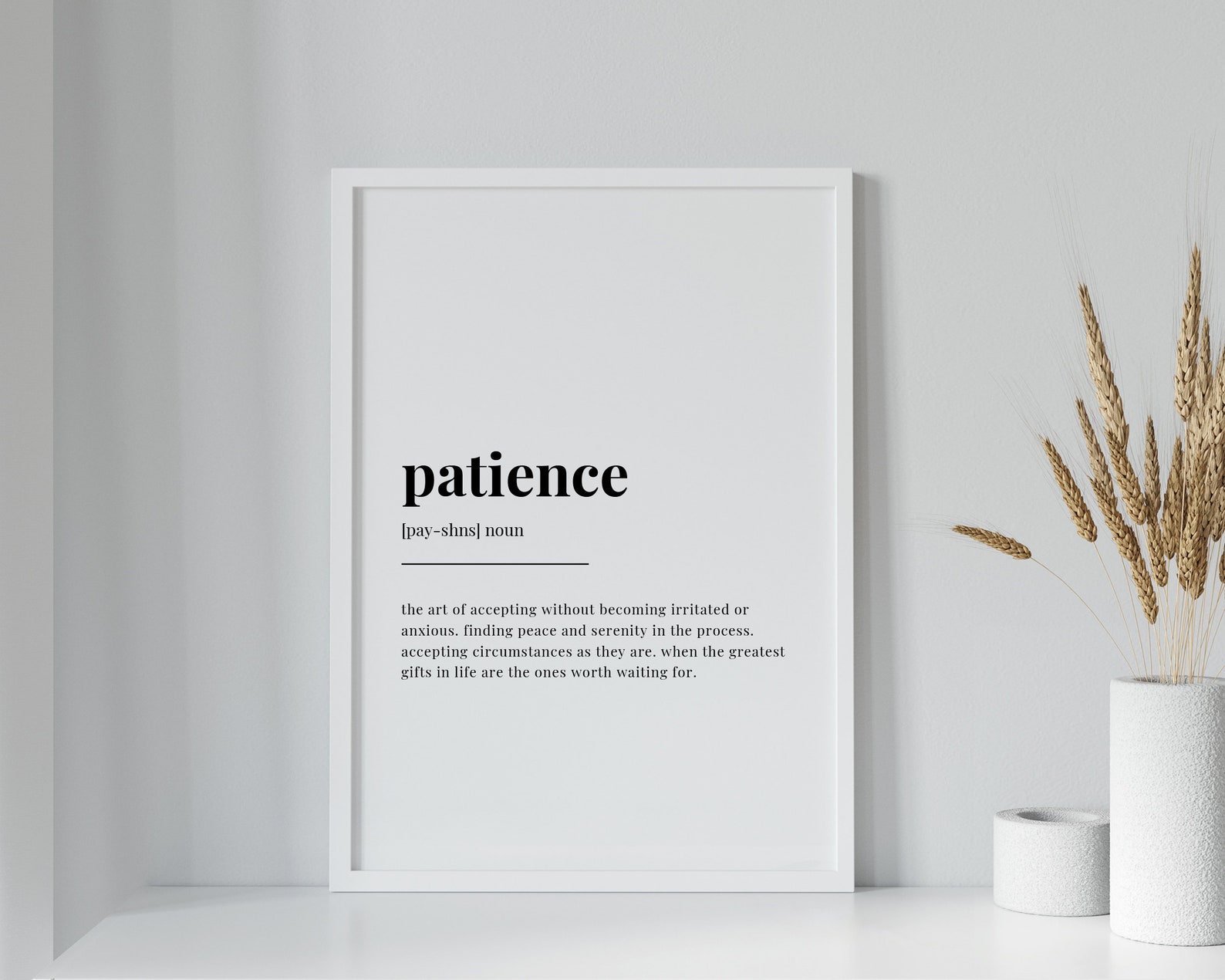 PATIENCE DEFINITION Print | Wall Art Print | Patience Print ...