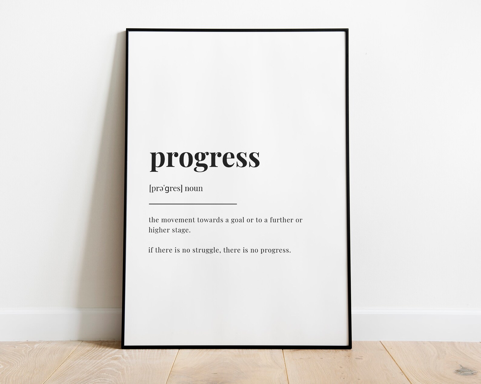 PROGRESS DEFINITION PRINT Wall Art Print Progress Print - Etsy UK