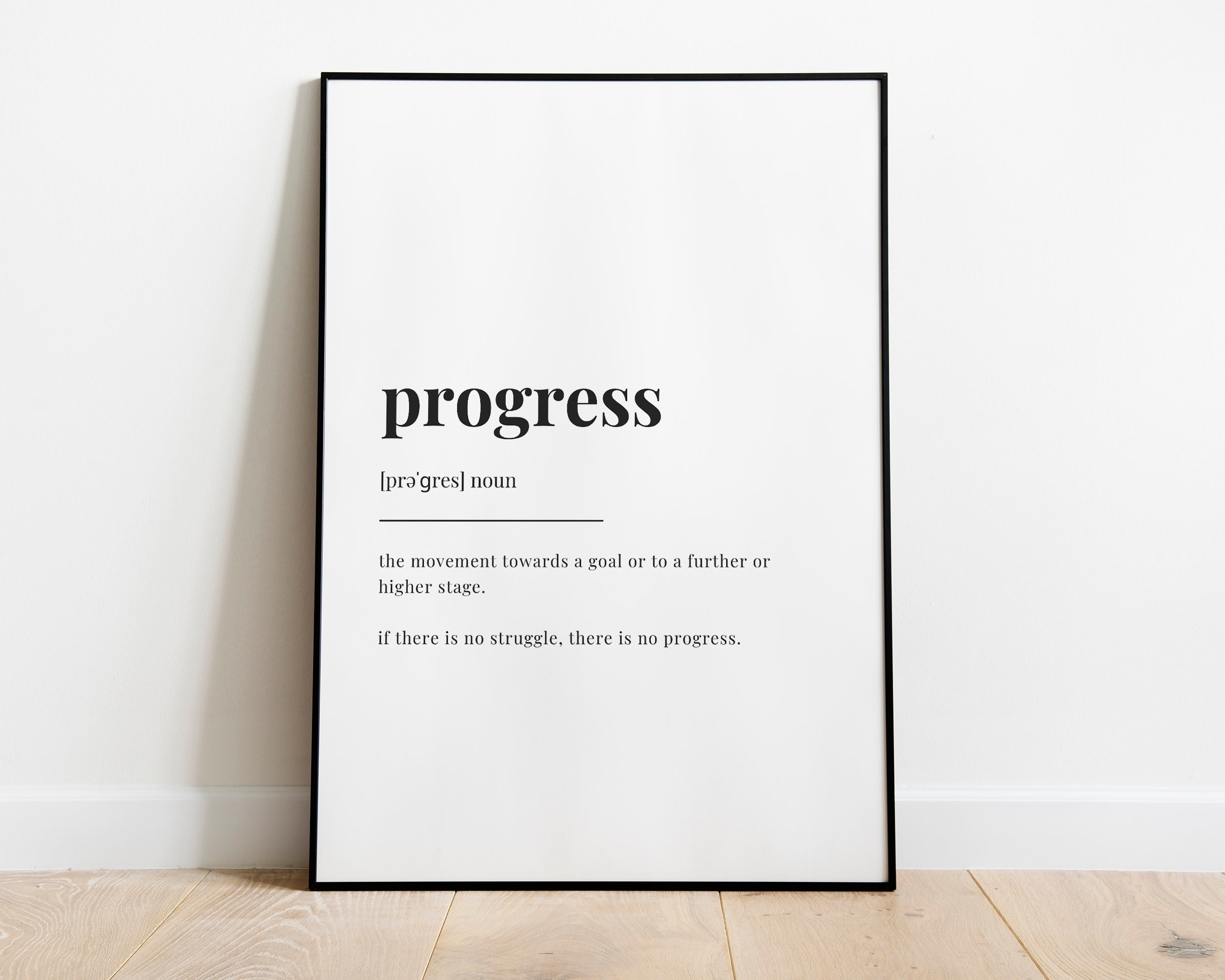 PROGRESS DEFINITION PRINT Wall Art Print Progress Print - Etsy UK