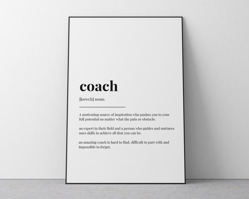 COACH DEFINITION PRINT Digital Download Printable Wall Art - Etsy UK